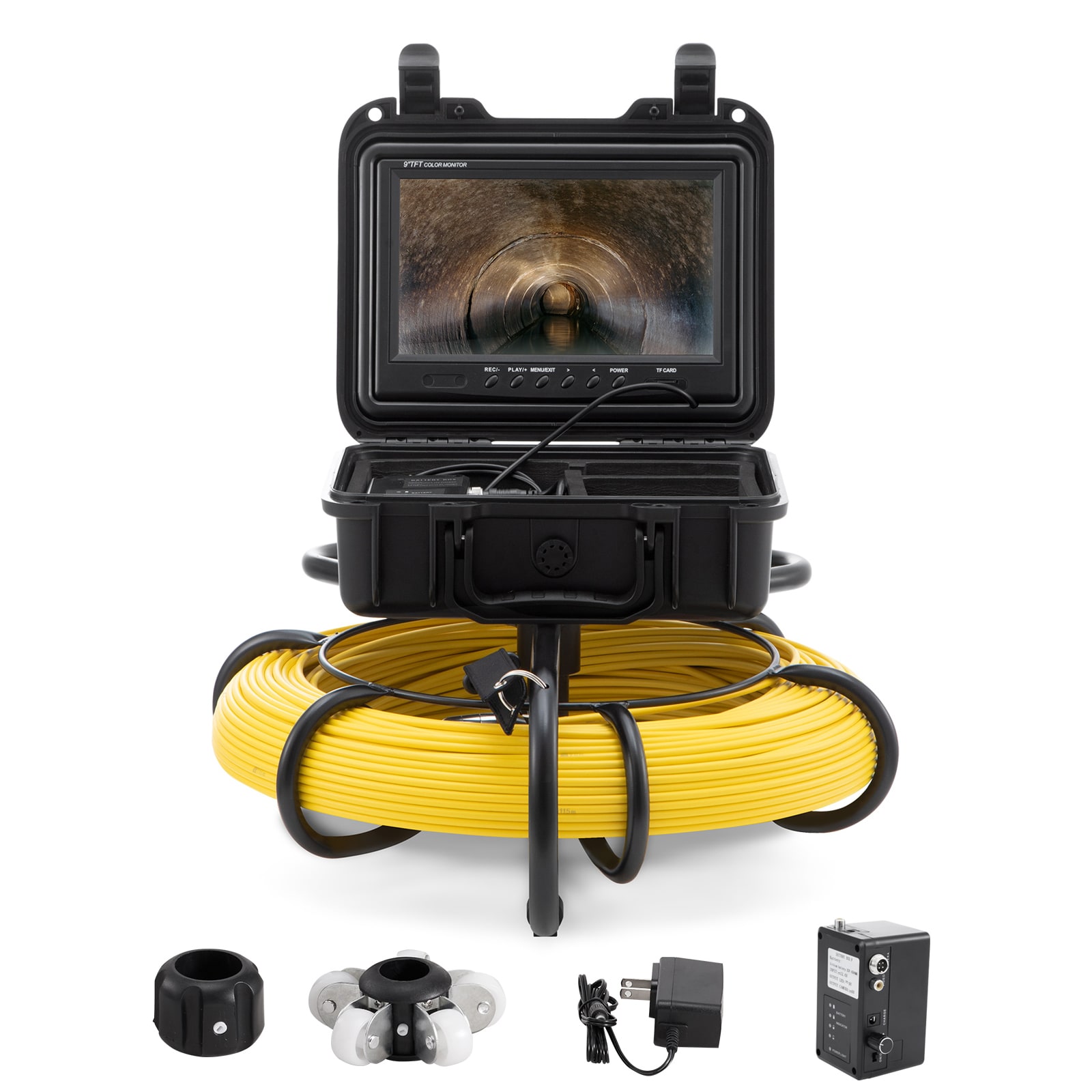 GIVIMO 300-ft Sewer Camera Pipeline Inspection Camera with 9-in Screen ...