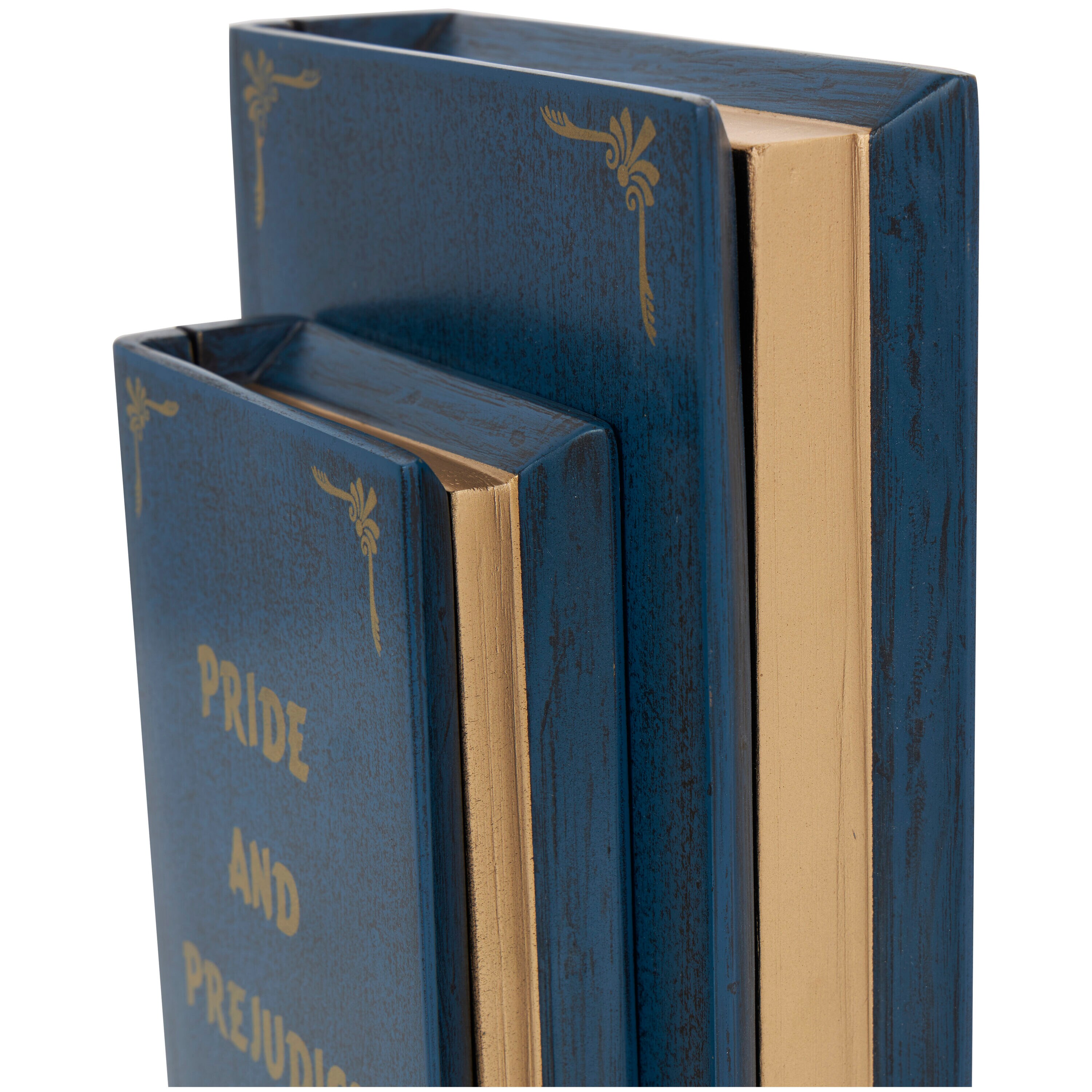 Grayson Lane 2-Pack Blue Wood Modern Decorative Box 821712 at Lowes.com