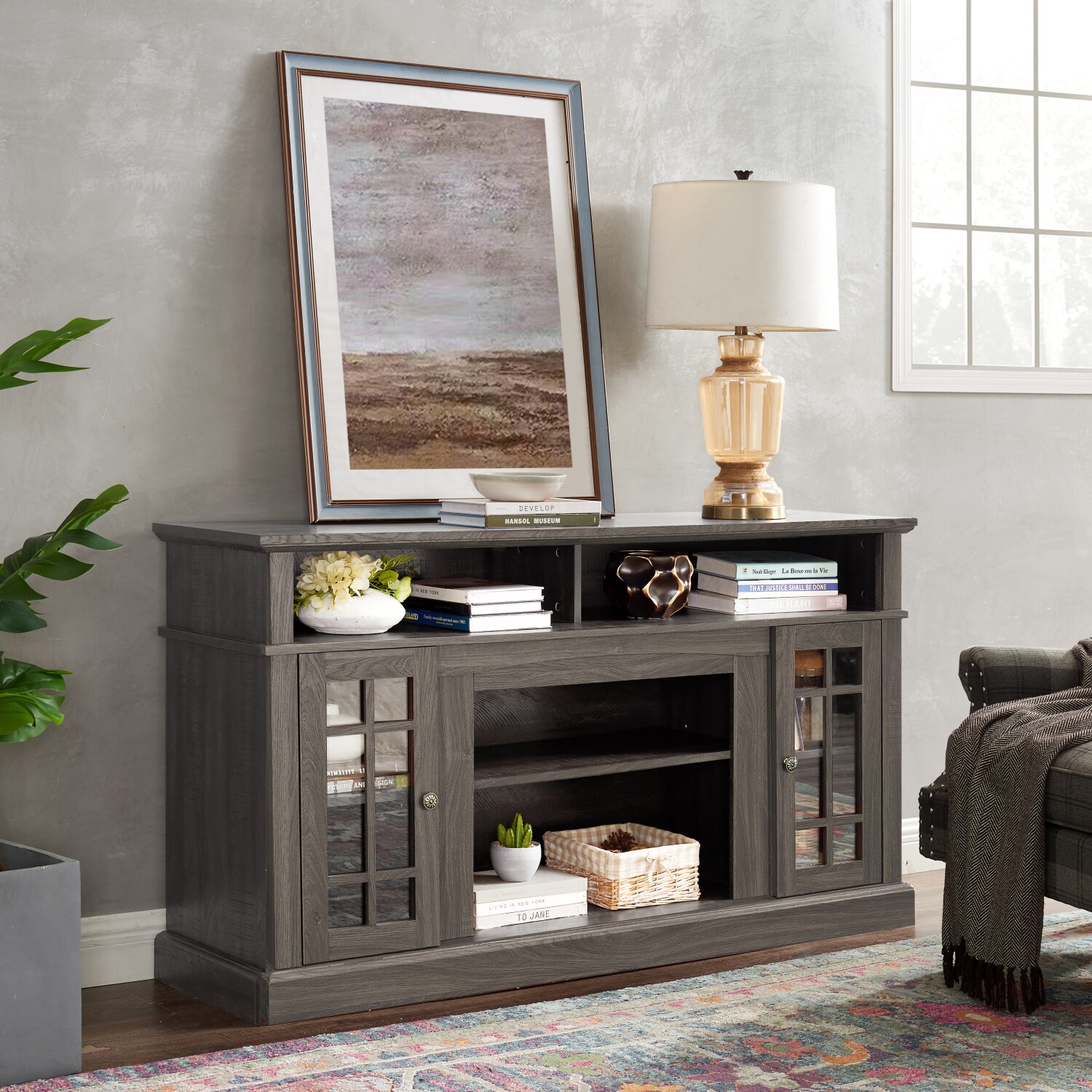 Streamdale Furniture Streamdale Modern TV Stand with Open/Closed ...