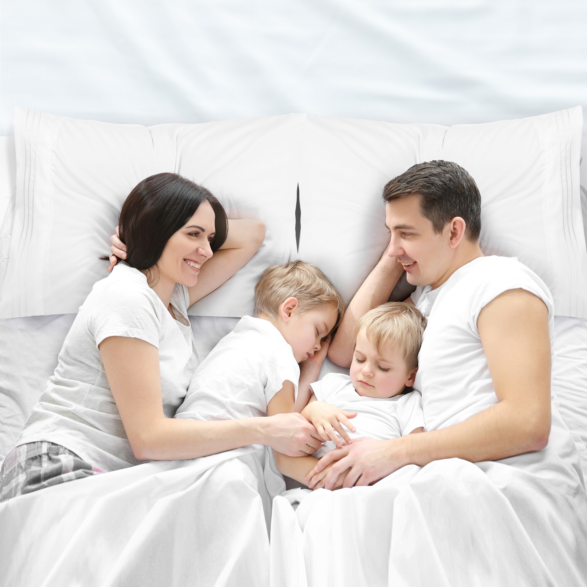Unique Bargains White Pillow Cases Standard Size 2pcs Soft Breathable ...