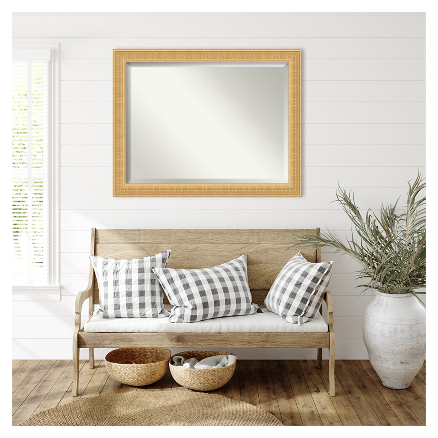 Amanti Art Trellis Gold Frame 45.75-in W x 35.75-in H Trellis Gold ...
