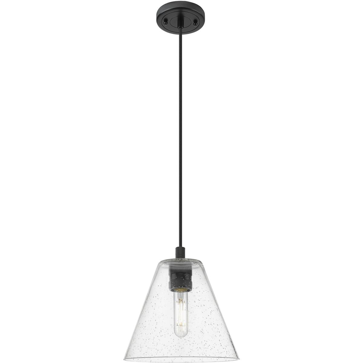 Innovations Lighting 434-1P-BK-GBC-84 Crown Point Pendant Matte Black ...