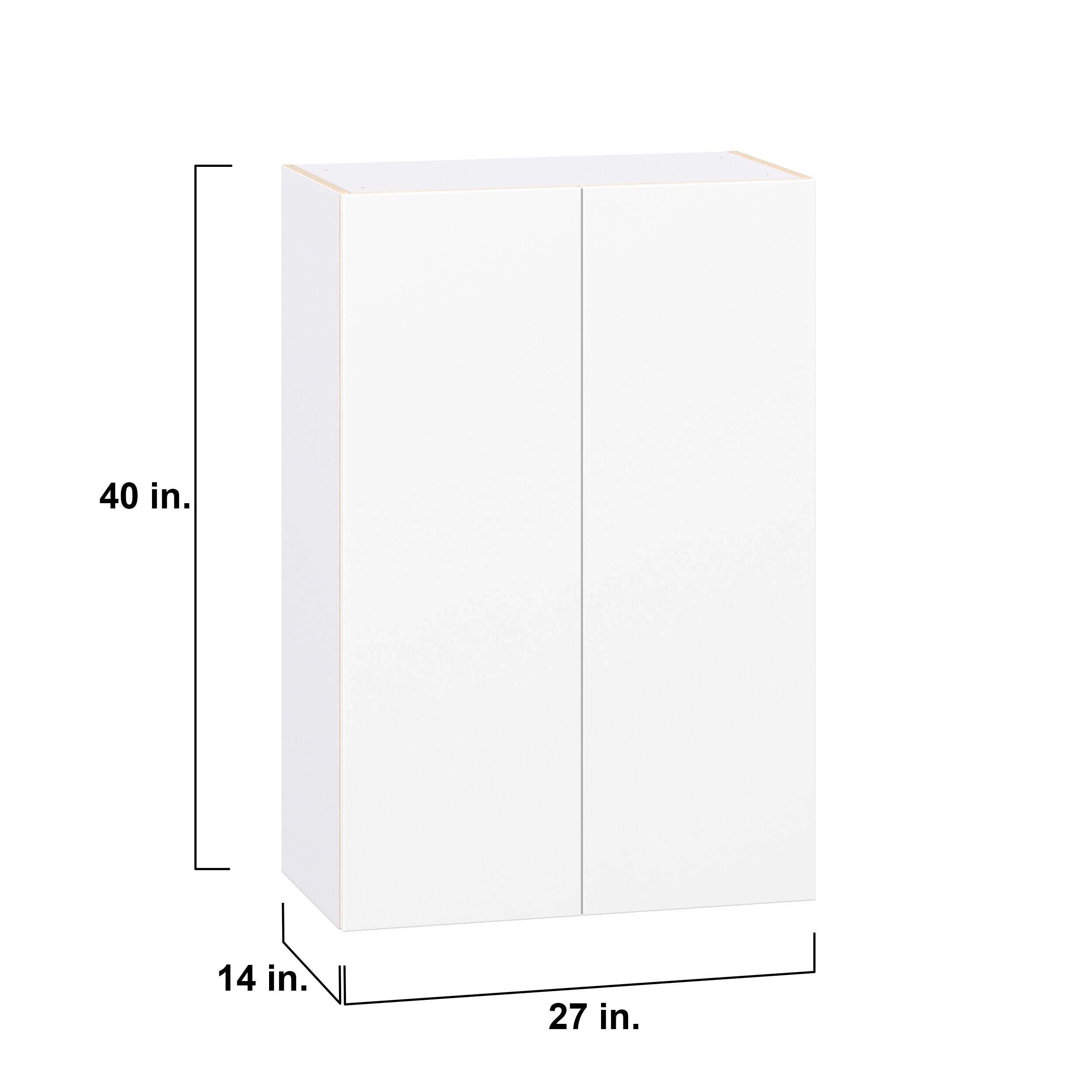 Hugo&Borg Lasalle 27-in W x 40-in H x 14-in D Bright White Slab Wall ...