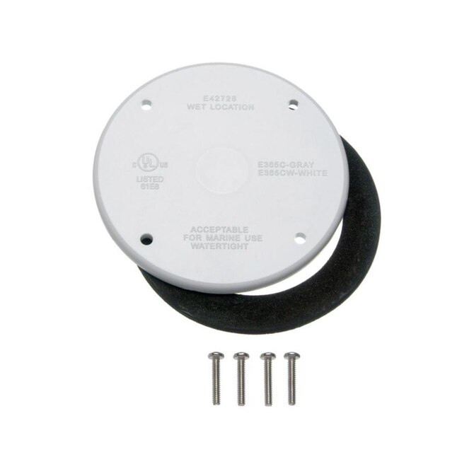 CARLON Round Plastic Weatherproof Electrical Box Cover at Lowes.com CARLON Round Plastic Weatherproof Electrical Box Cover at Lowes.com
