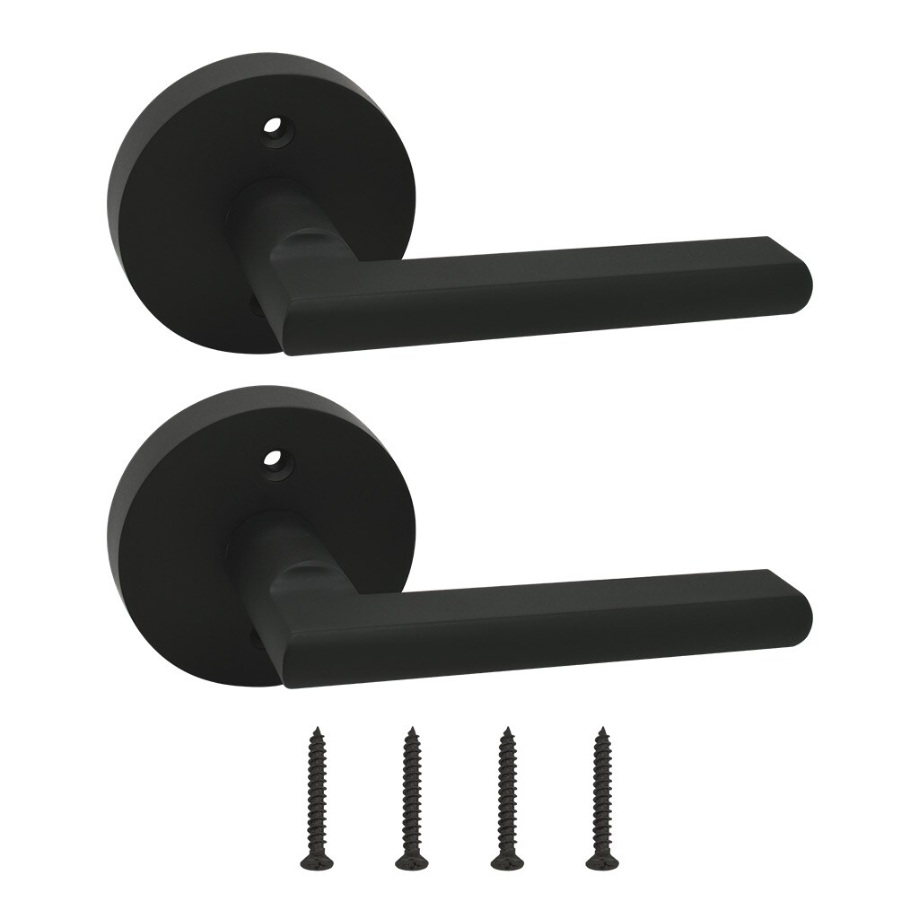 Nuk3y Thor Matte Black Interior/Exterior Dummy Door Handle (2-Pack) in the Door Handles ...