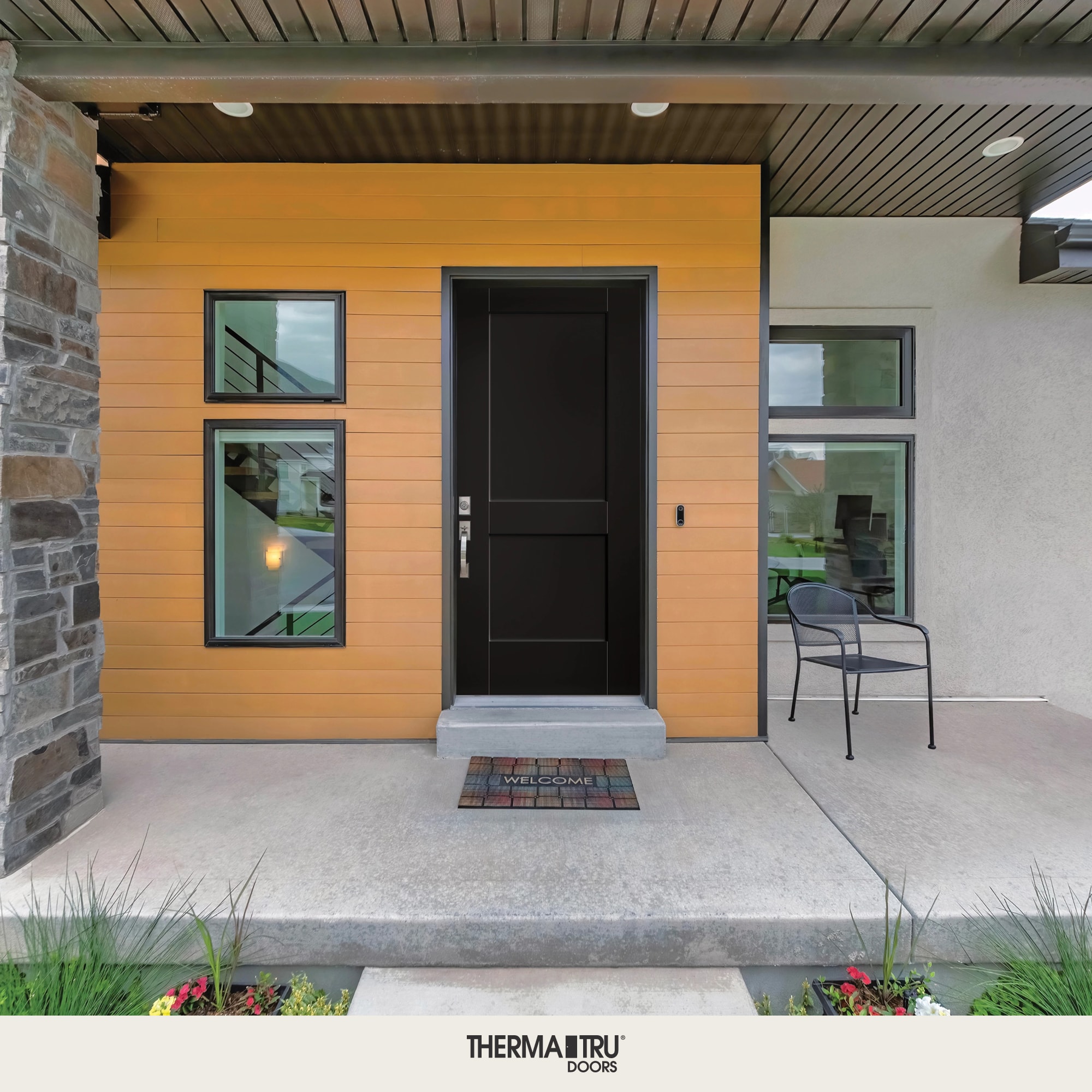 Therma-Tru 36-in x 80-in x 4-9/16-in Fiberglass Left-hand inswing ...