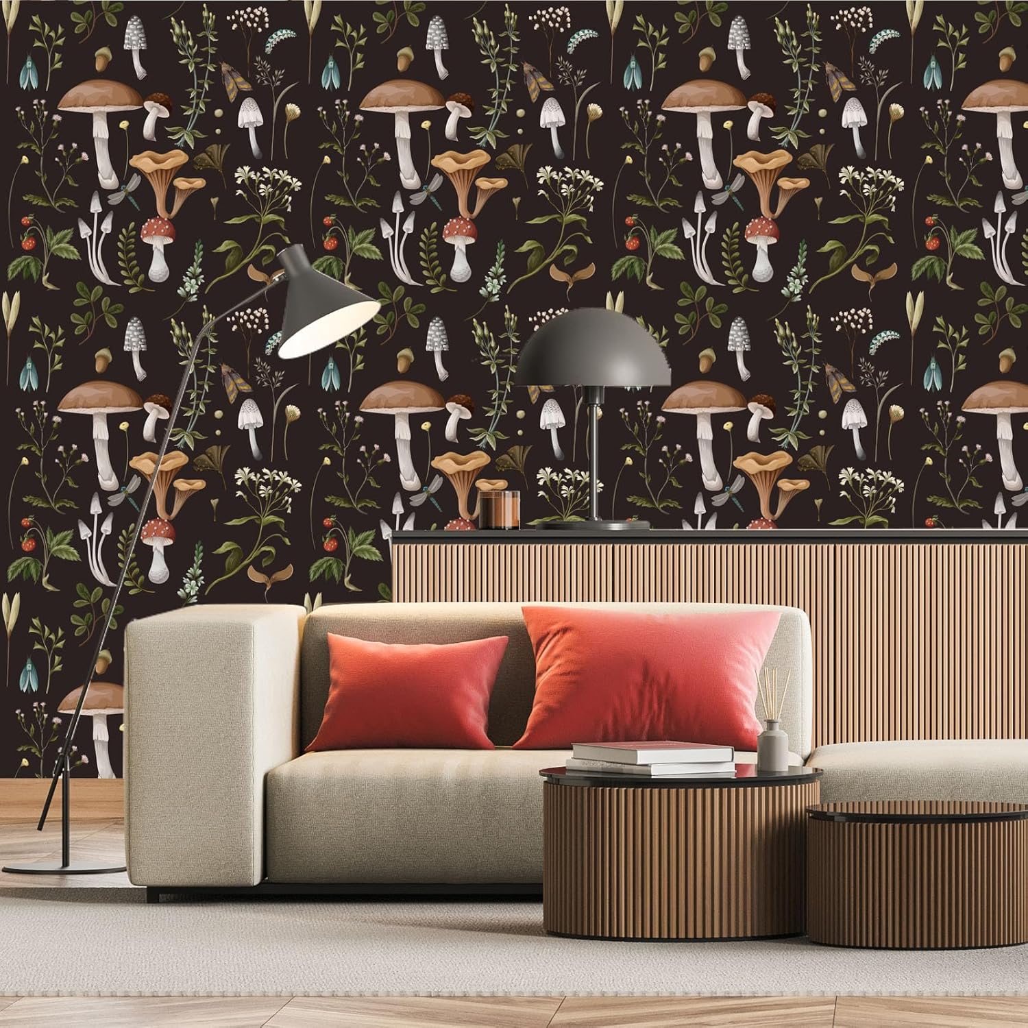 BaoHArtHome Mushroom Peel and Stick Wallpaper Contact Paper Removable ...
