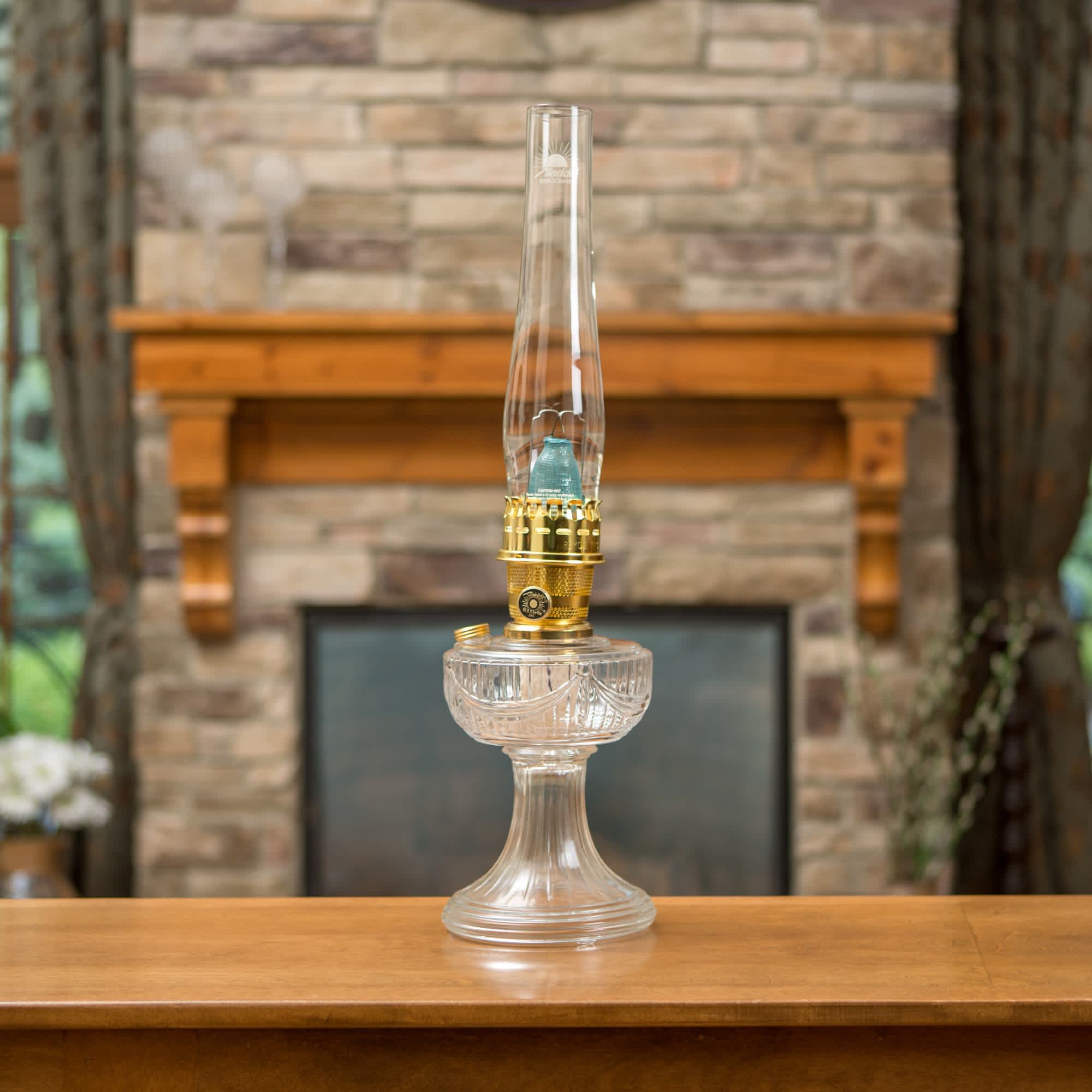 Lehman's Aladdin Lincoln Drape Oil Lamp - Traditional Classic Indoor ...