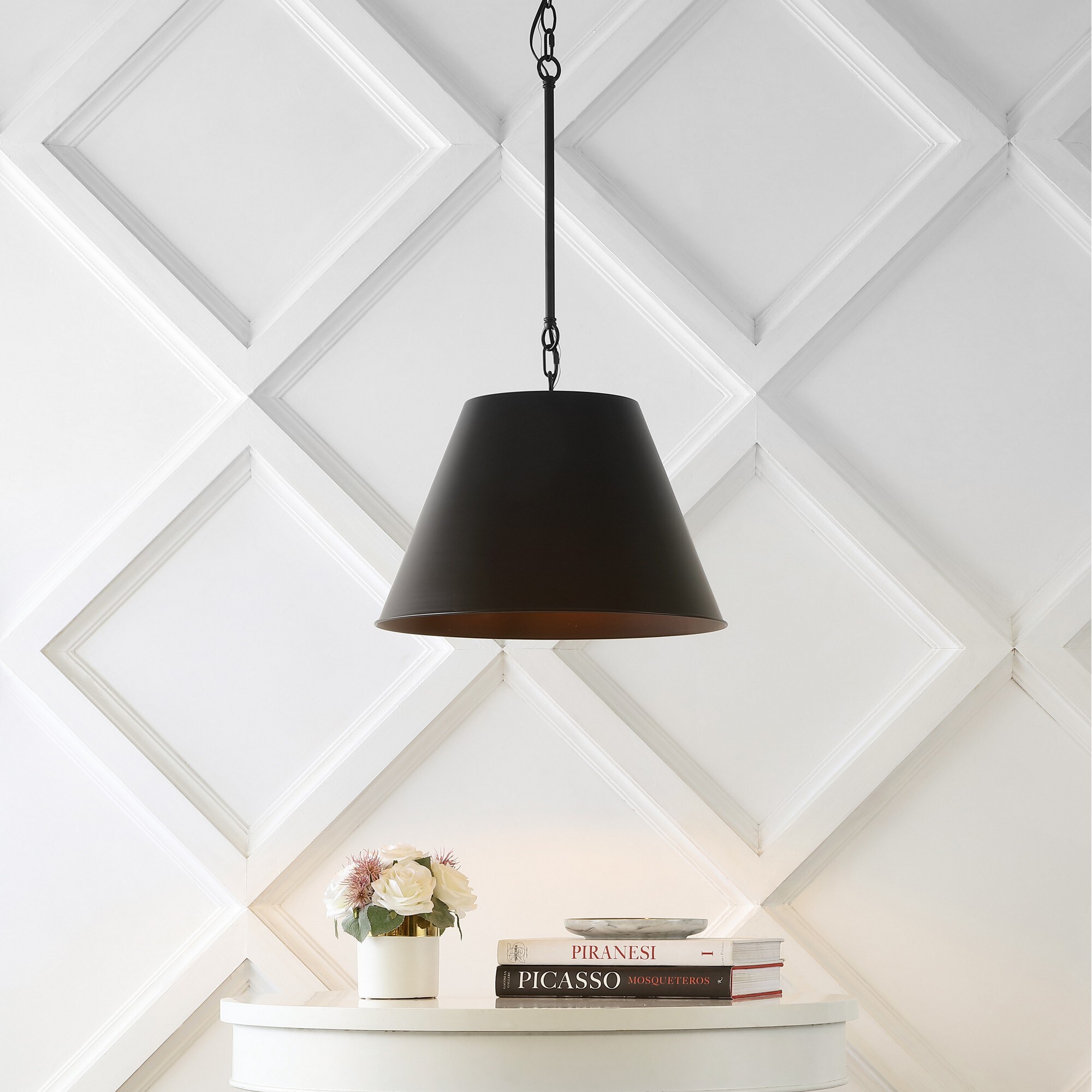 JONATHAN Y Harper 17.88-in. 1-Light Industrial Farmhouse Iron LED ...