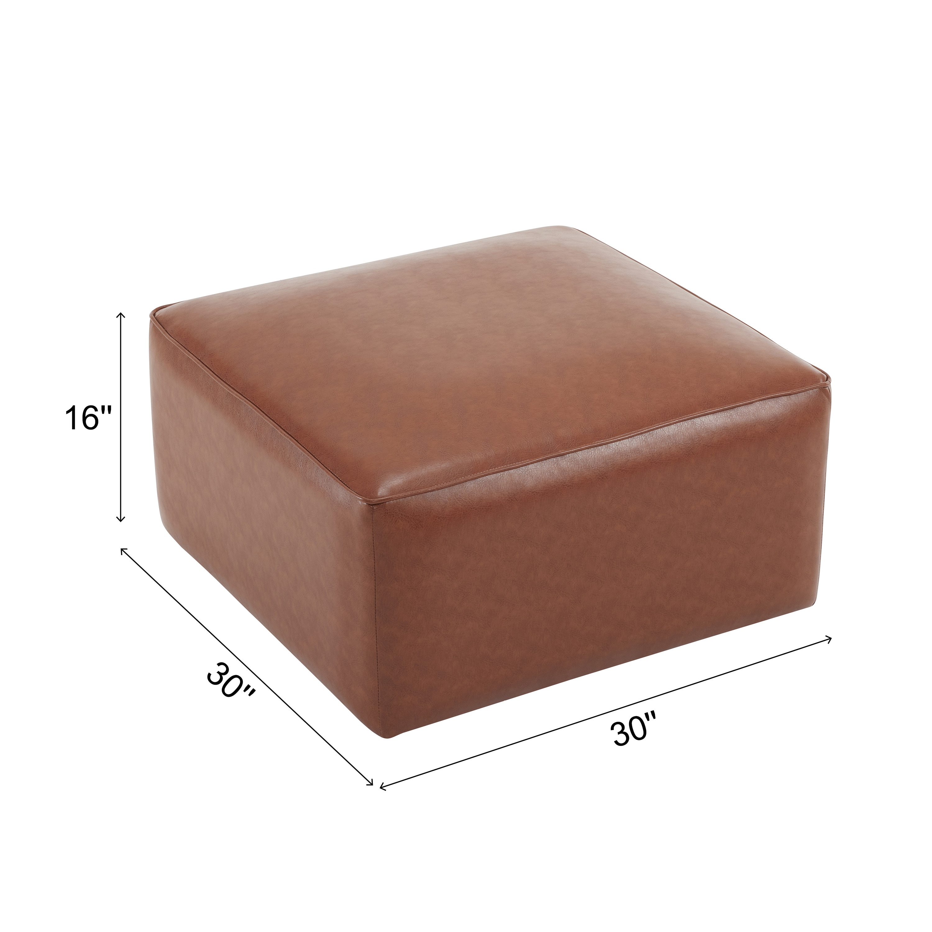 Christopher Knight Home Light Brown Faux leather Ottoman in the ...