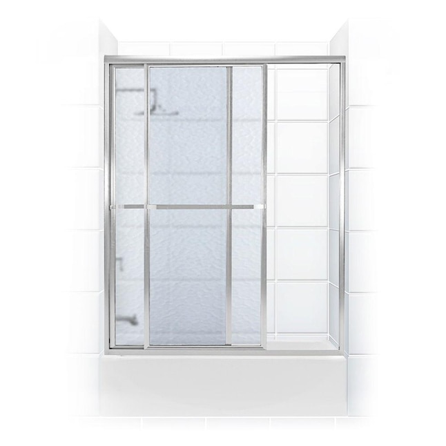 Coastal Shower Doors Paragon Chrome 55 In Framed Sliding Bathtub Door