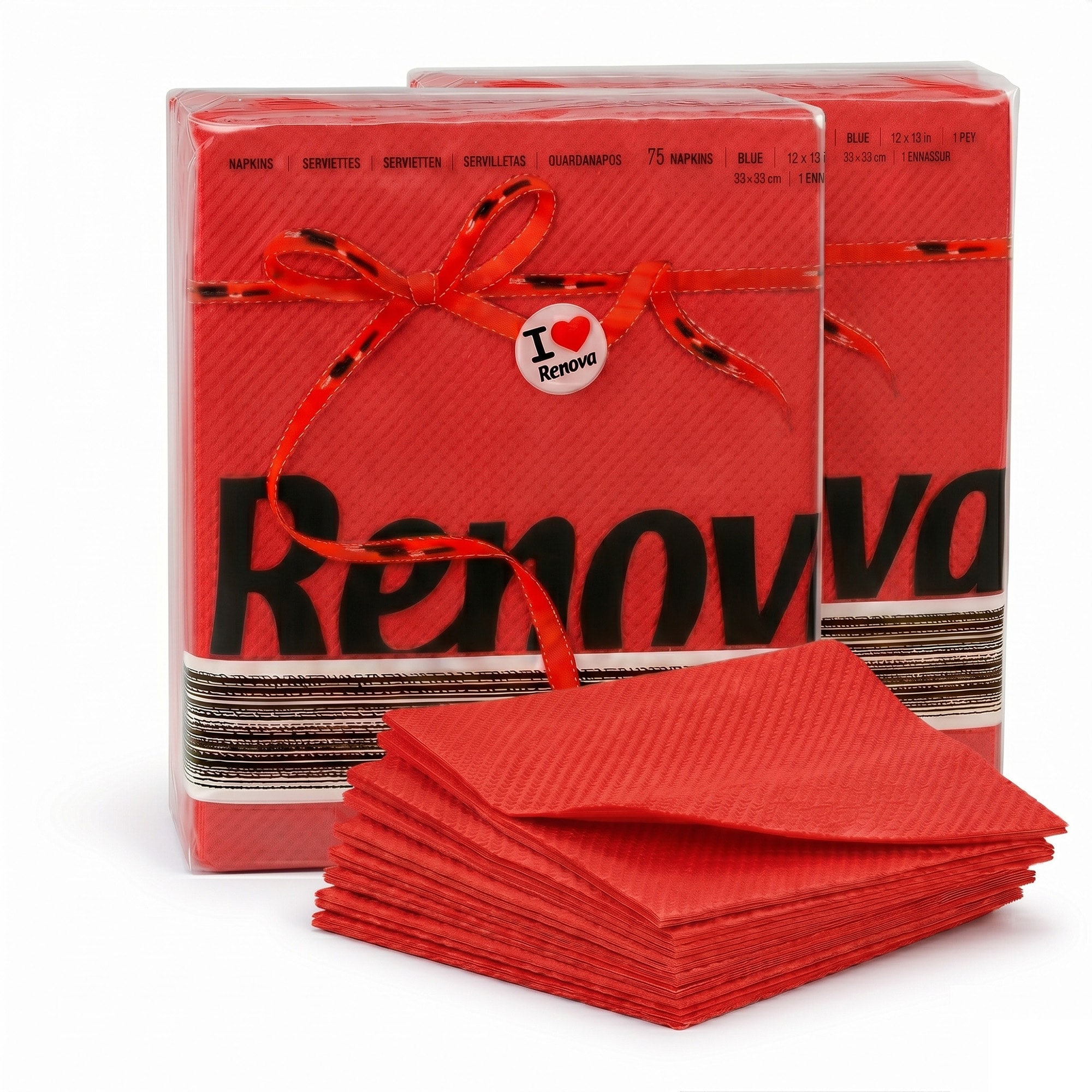 EVIDECO FRENCH HOME GOODS Red 1-Ply Disposable Luncheon Paper Napkins ...