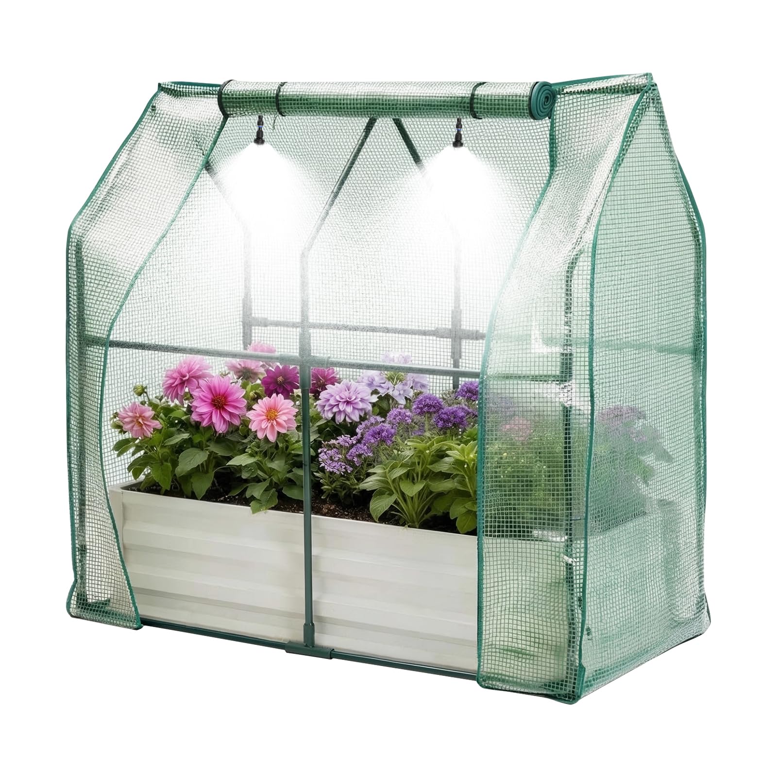 GarveeLife 6x3x1 ft Galvanized Raised Garden Bed with Self-Watering ...