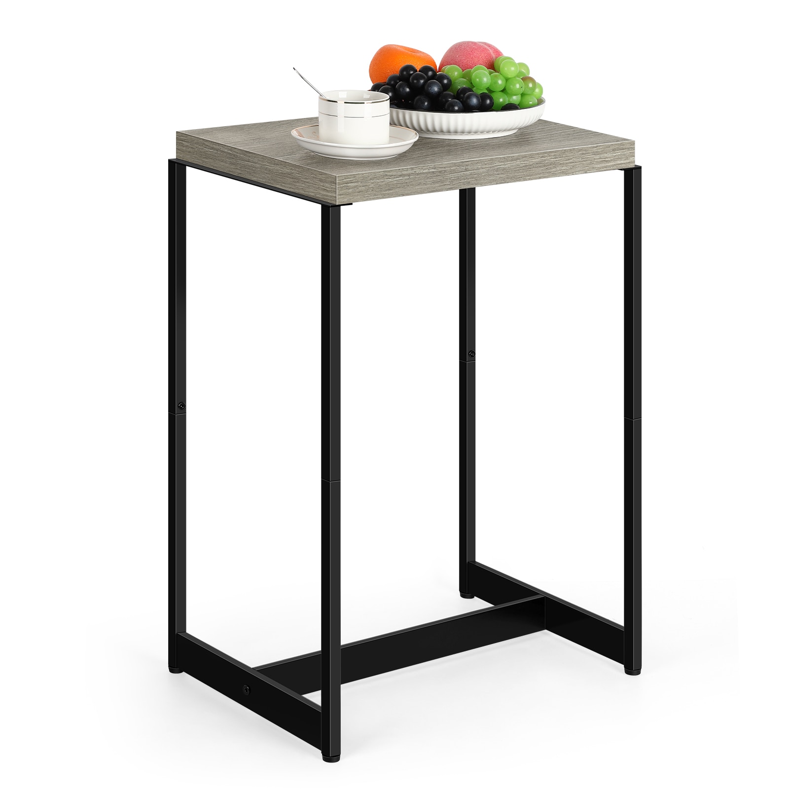 LIANTRAL Single Side Table-Grey-Compact and Stylish Design-Perfect for ...
