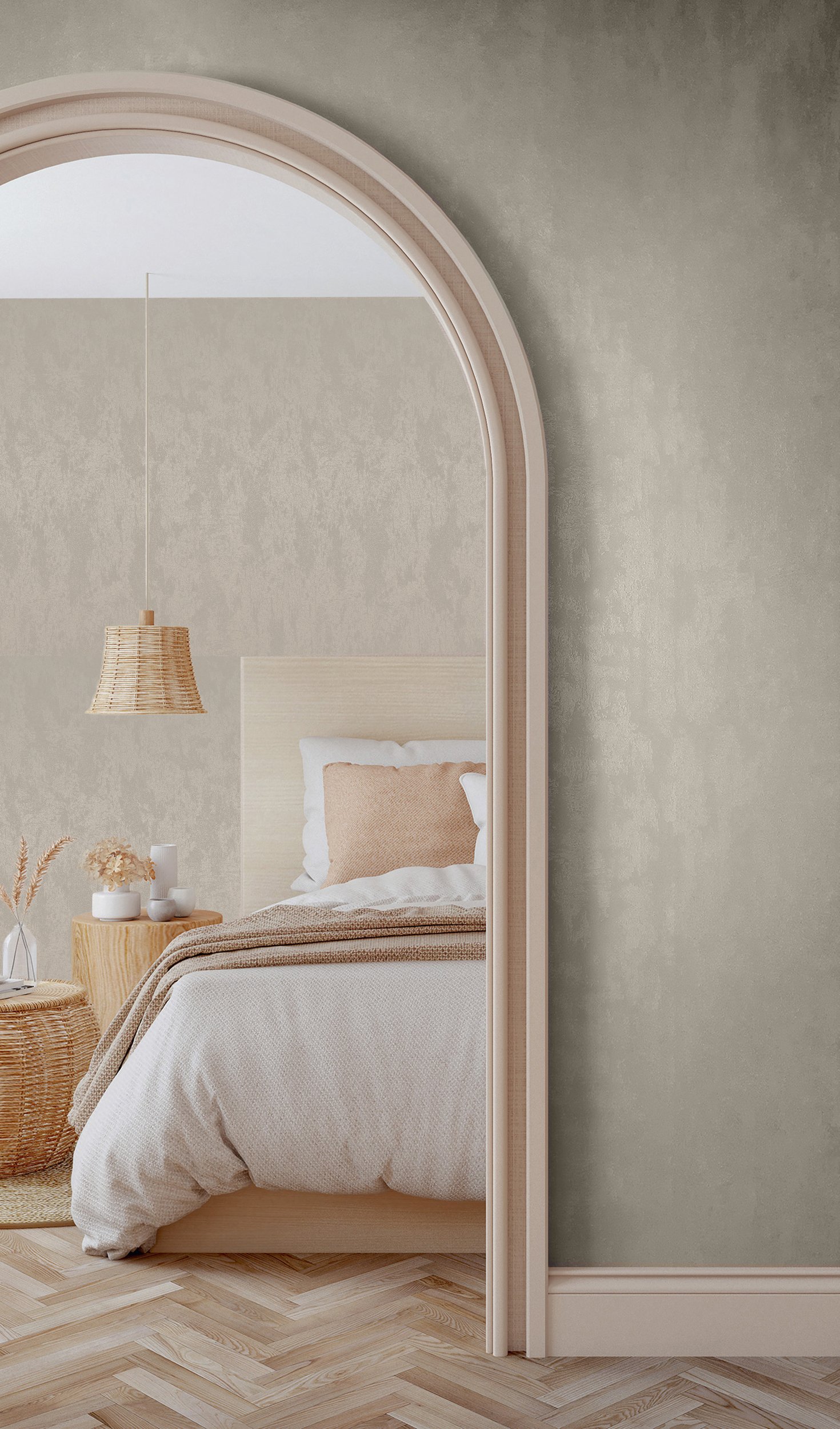 Galerie City Romance Plain Texture Beige Wallpaper 35133 in the ...