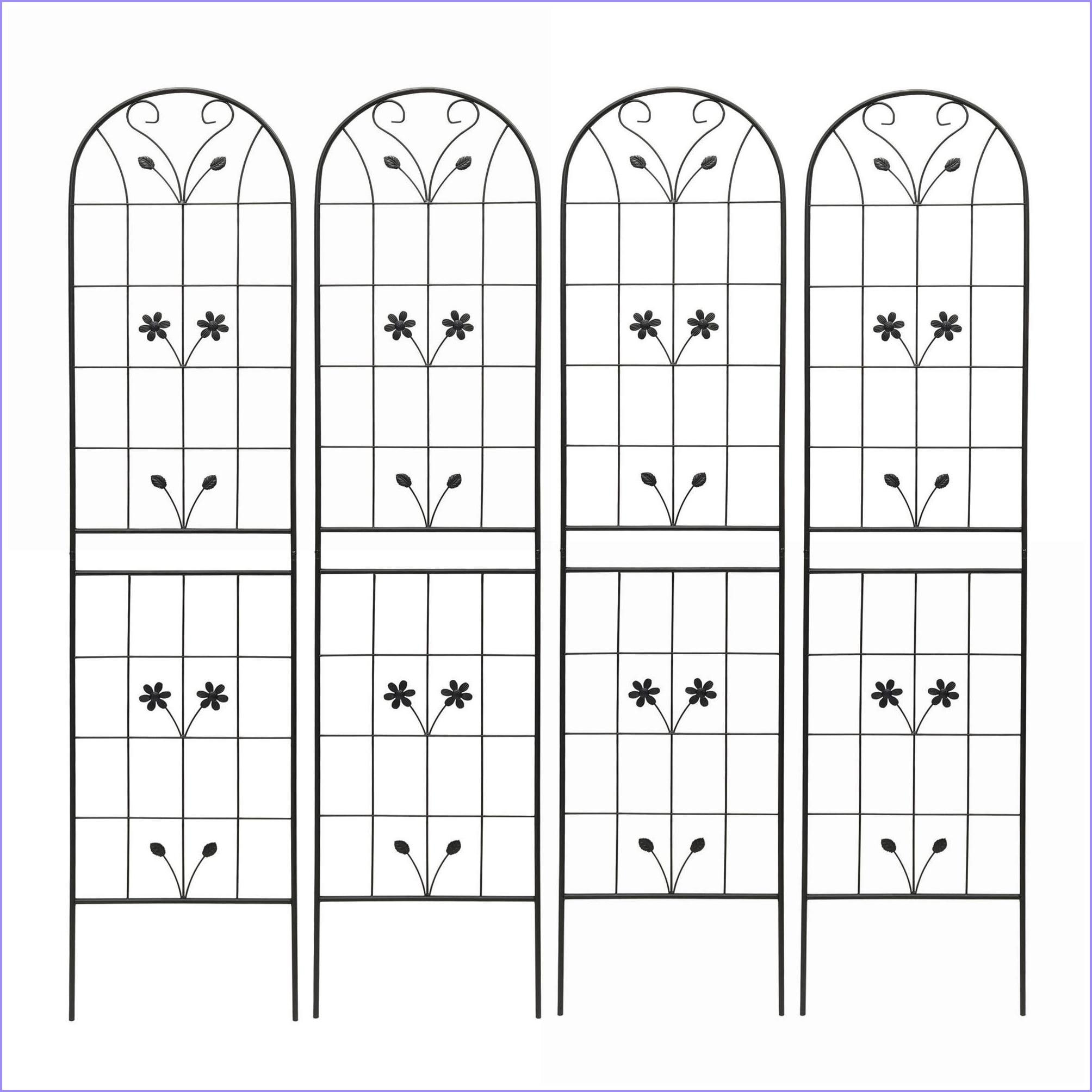 Watnature Trellis emparrado 2 Pack Rustproof Black Metal 86.7 times 19. ...