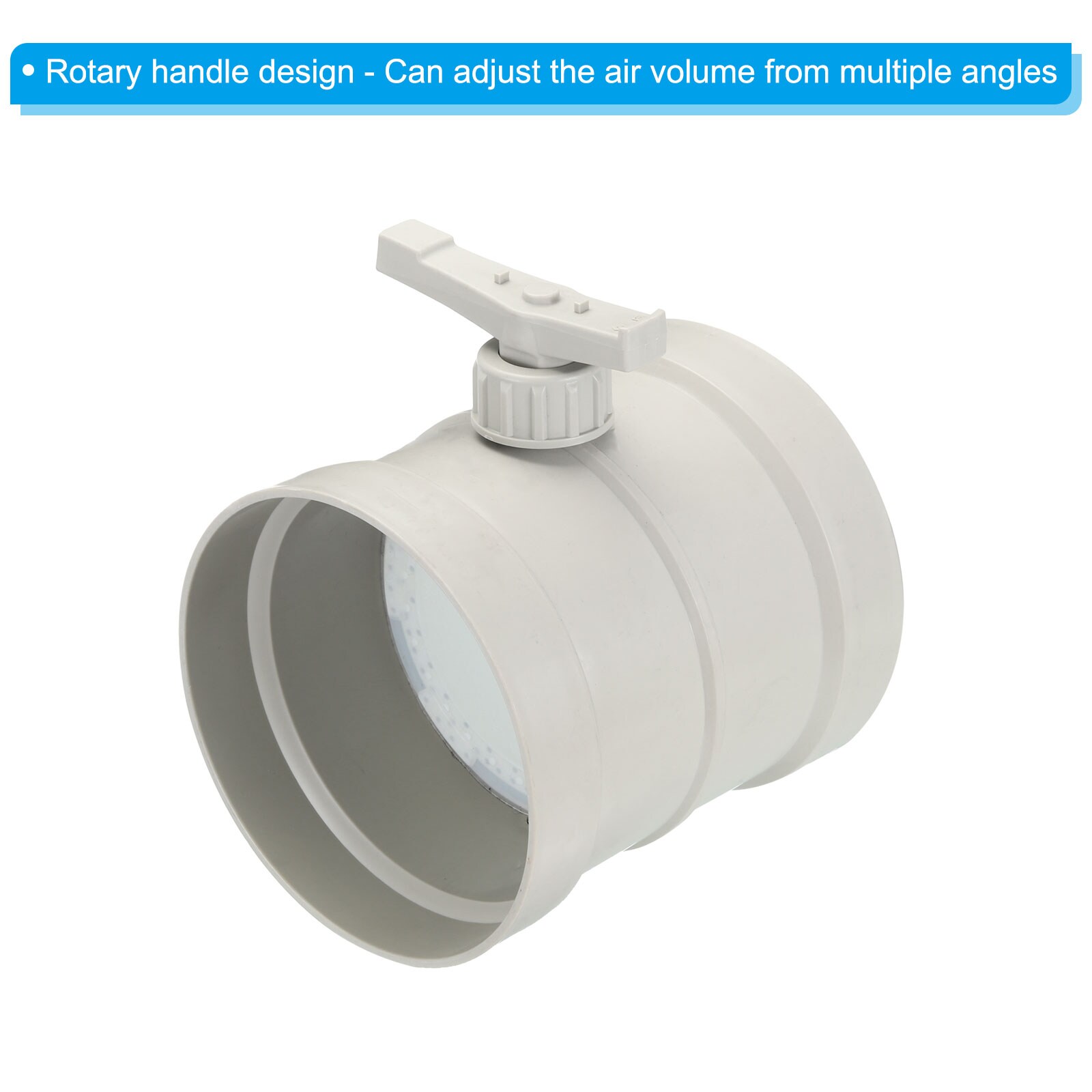 PATIKIL 8 Inch HVAC Duct Manual Volume Damper PP Adjustment Flame ...