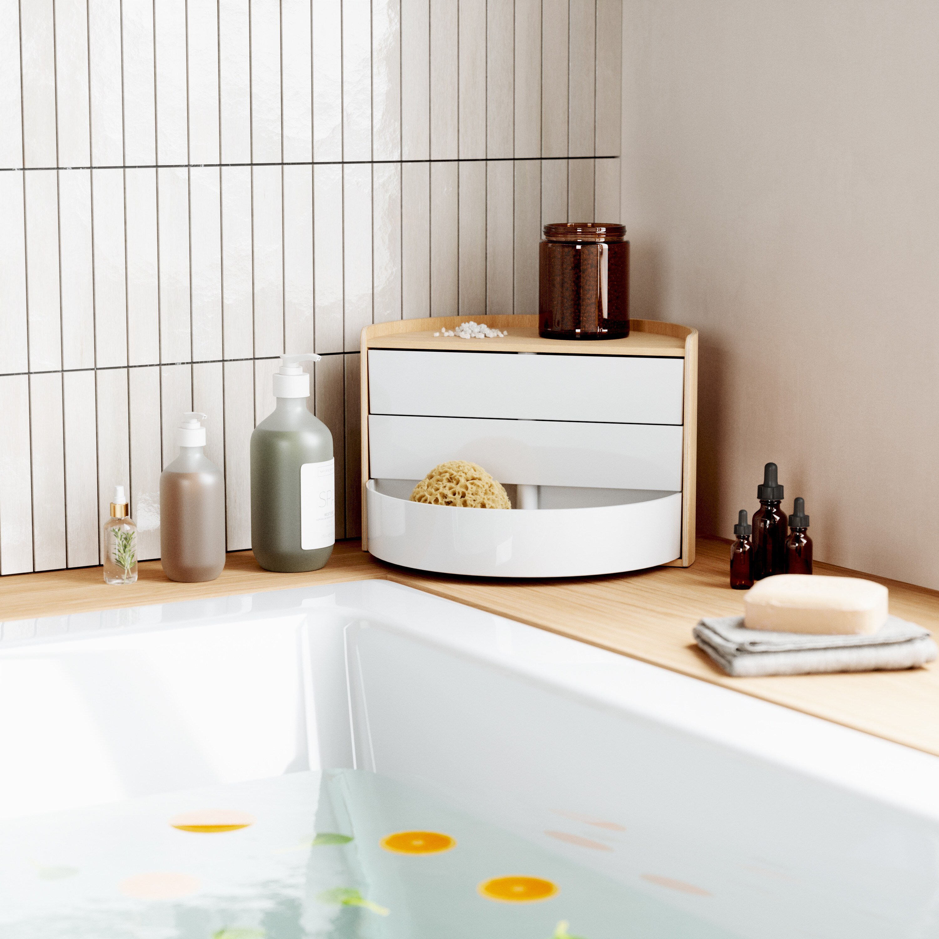 Umbra Moona Storage Box, White/Natural 1014748-668 at Lowes.com