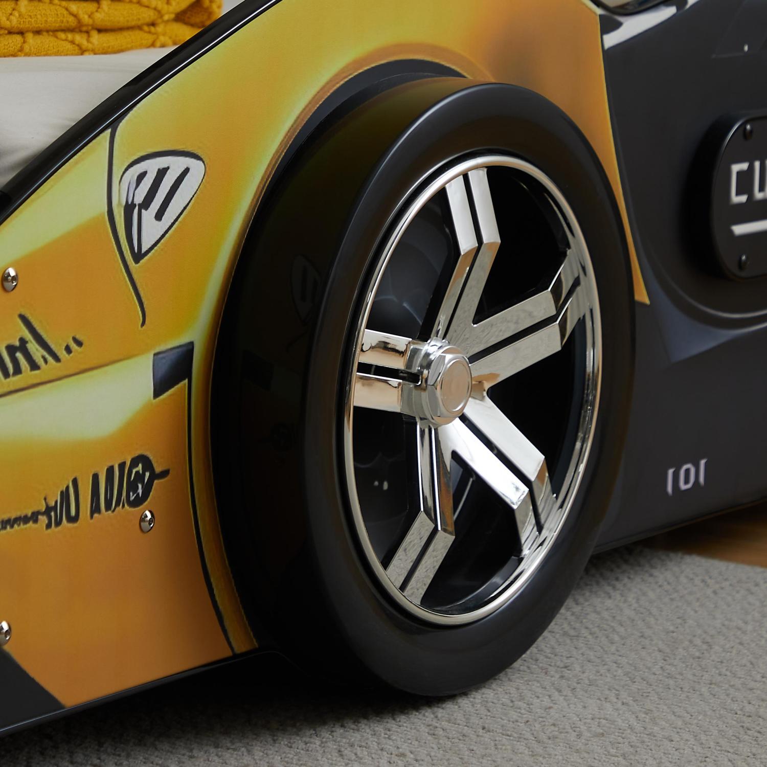 Streamdale Furniture Streamdale Cool Cartoon Car Bed - Black and Yellow ...