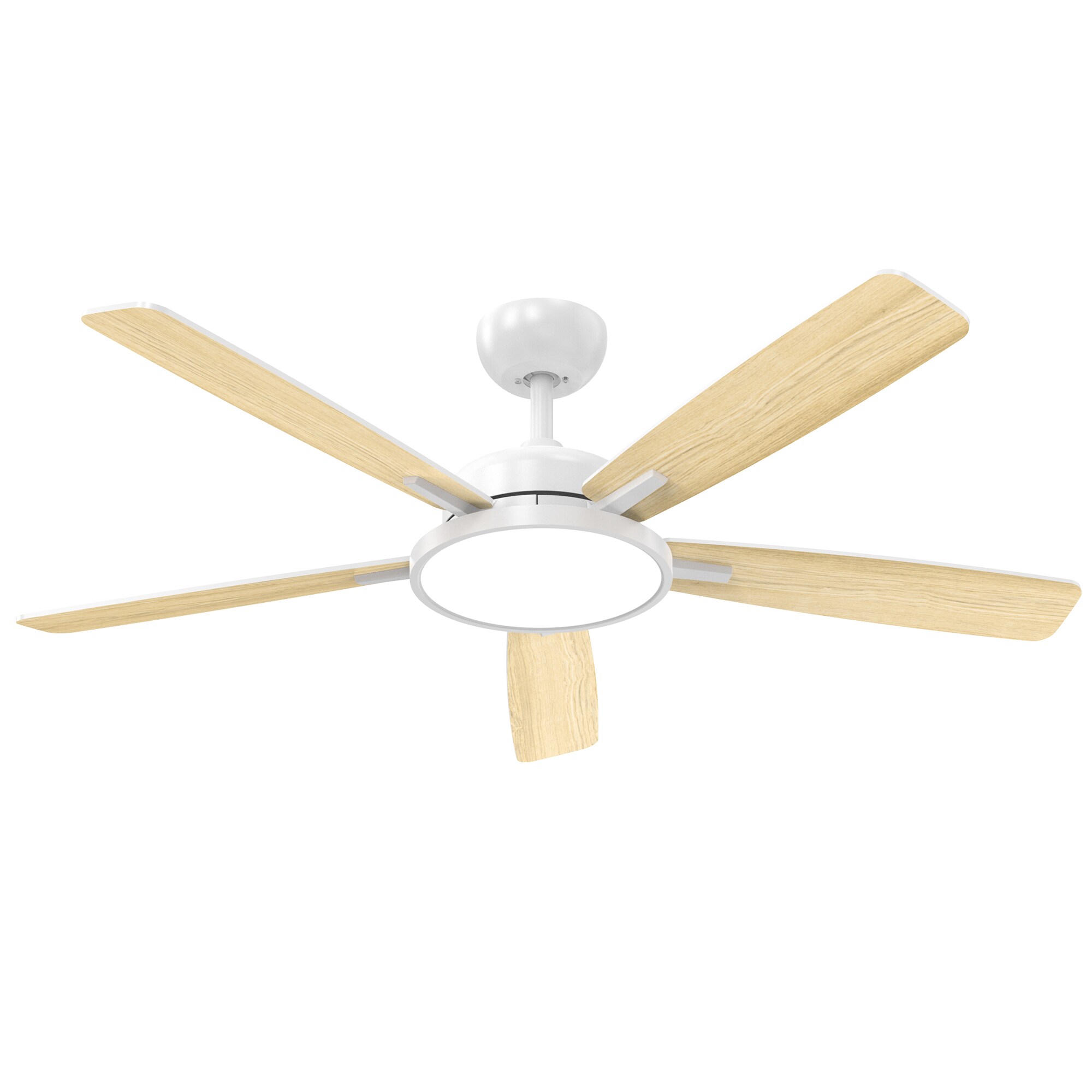 TALOYA Oasis 52-in Matt White with Matt White Blades Color-changing ...