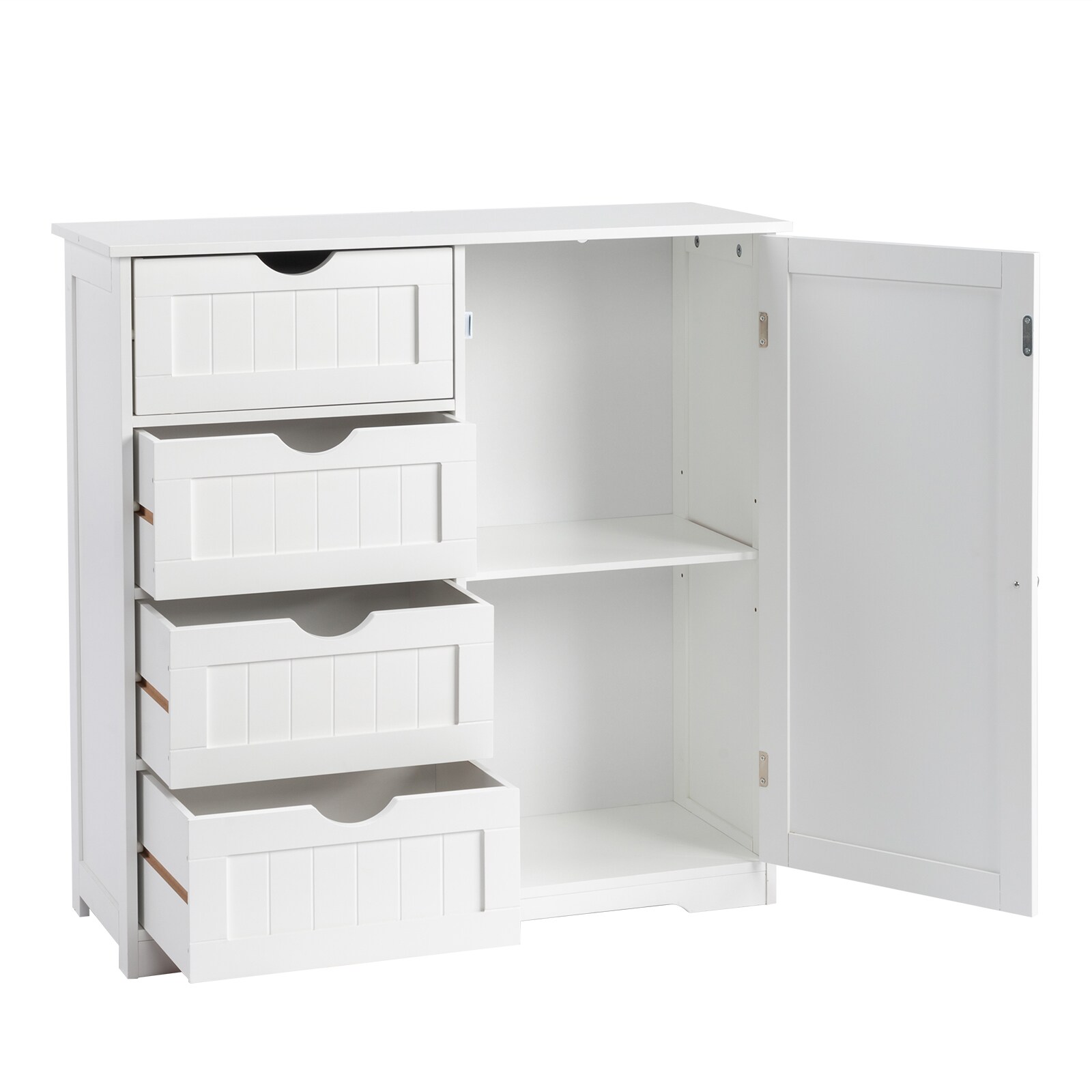 ROSMENA Elegant Bathroom Storage Cabinet 4 Drawers 1 Lower Cabinet ...