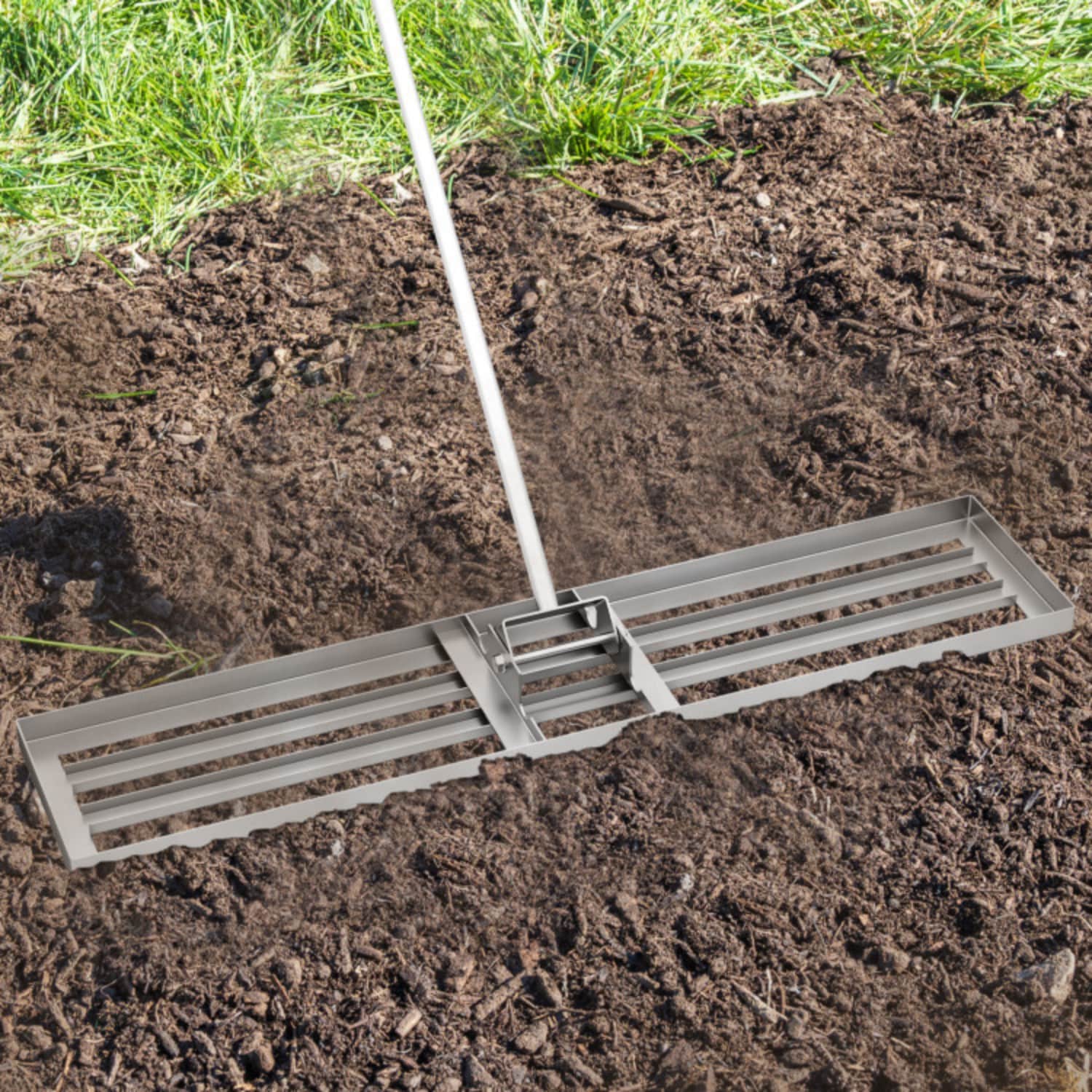 YERIVA 46-in Steel Level-Head Rake in the Level-Head Rakes department ...