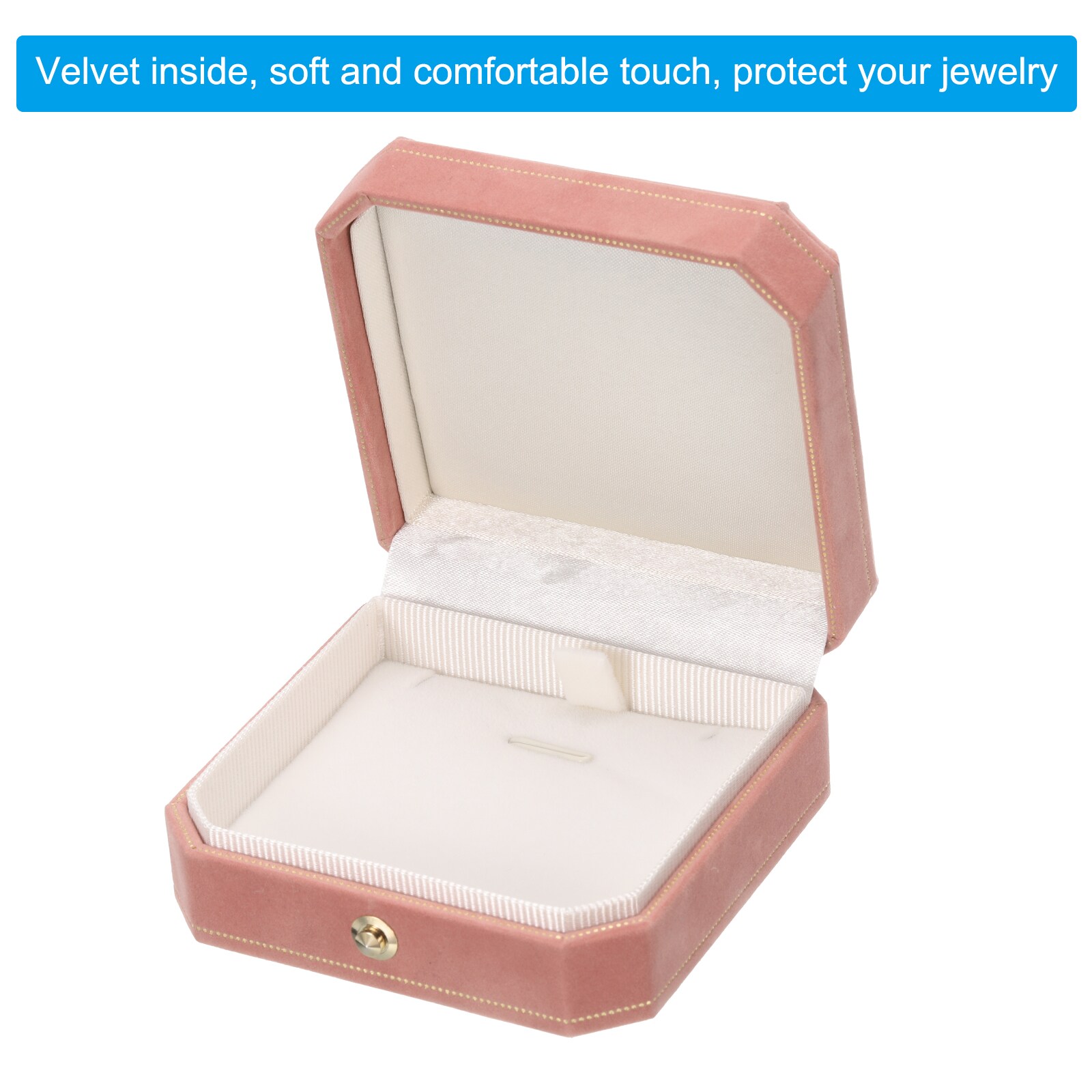 Unique Bargains Jewelry Gift Box Velvet Necklace Storage Box Gift Ring ...
