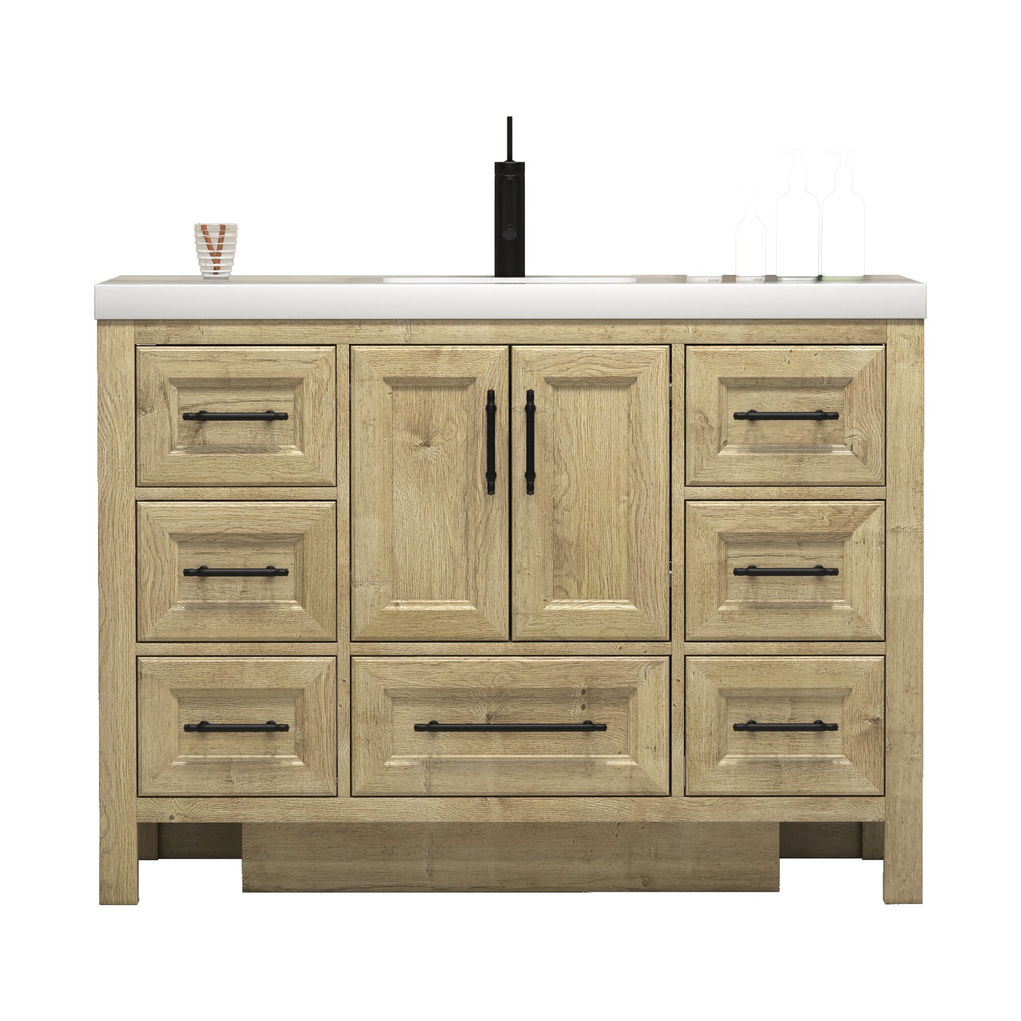 BV Better Vanity VIV 48-in Teak Oak Undermount Single sink Bathroom ...