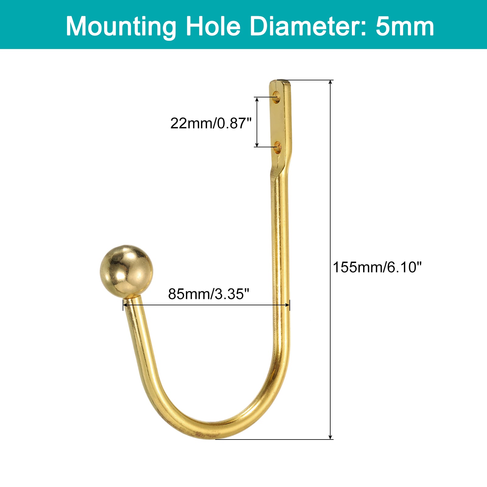 Unique Bargains 4Pcs Curtain Holdback Aluminum Alloy Wall Mounted ...