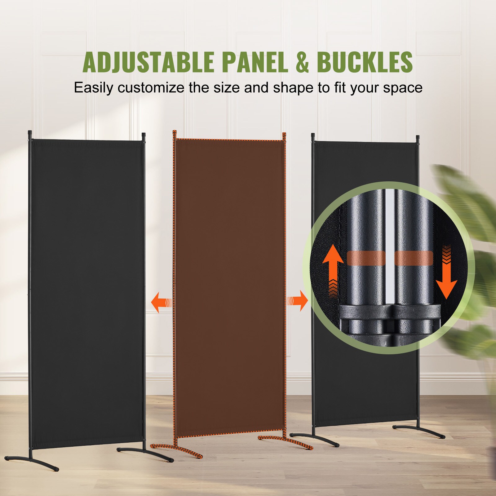 VEVOR Room Divider 3 Panel Room Dividers and Folding Privacy Screens ...