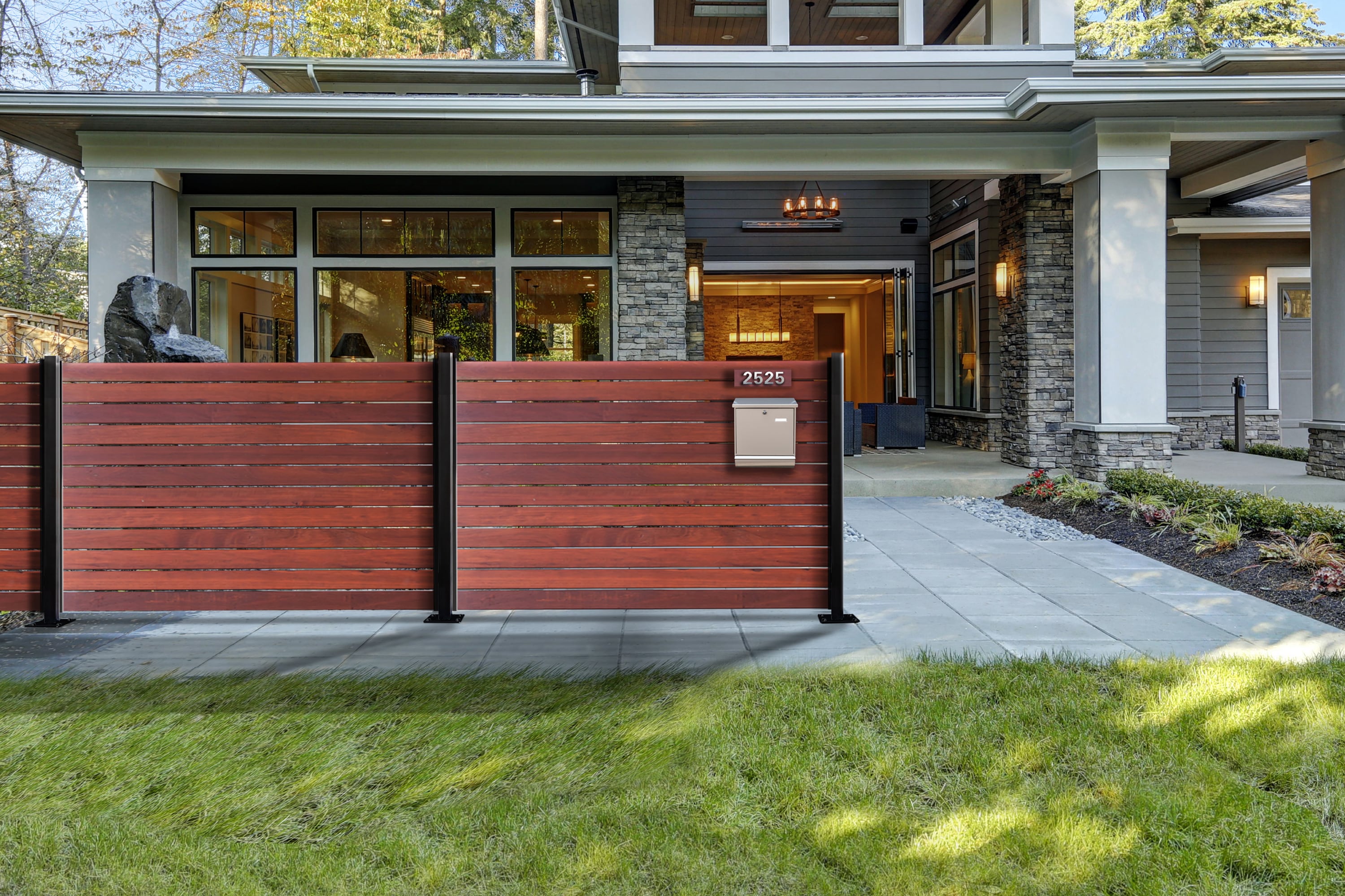 OUTDECO Above Ground Fence Post with Welded Base Plate 2-in W x 52-in H ...