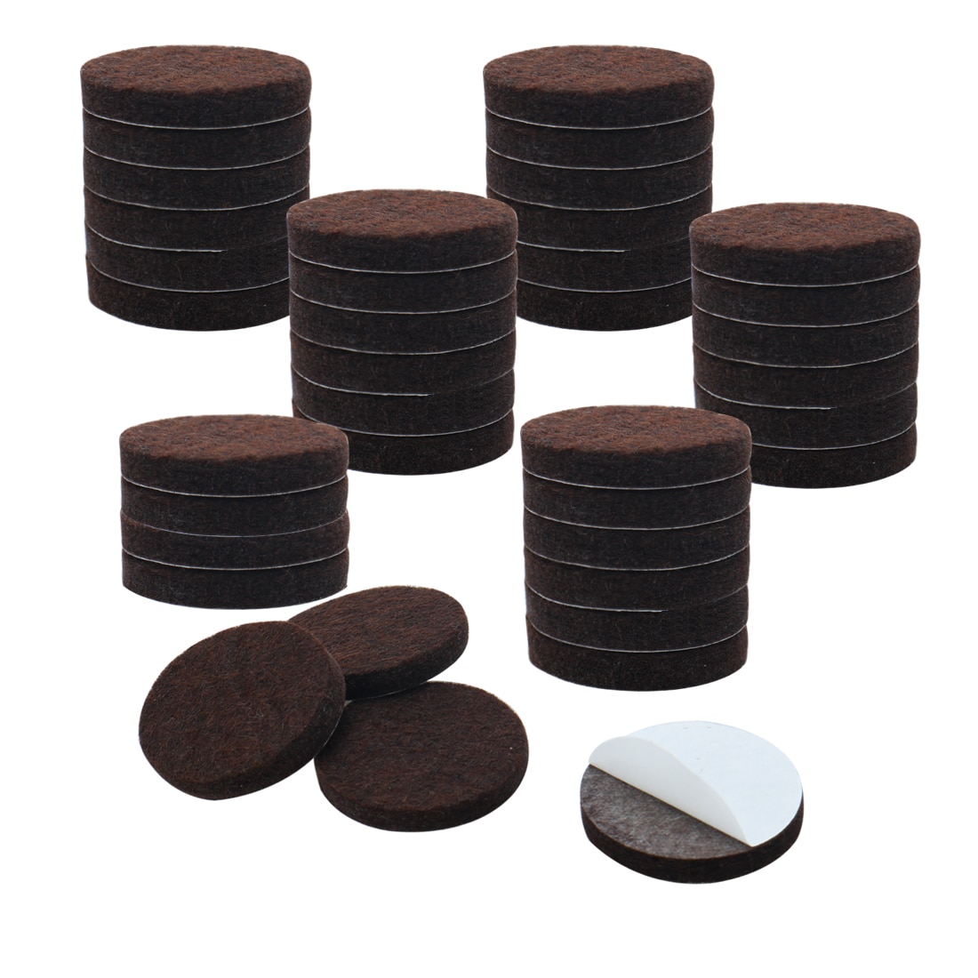 Unique Bargains 40pcs Furniture Pads Round 1-Inch Dia Self-stick Non ...