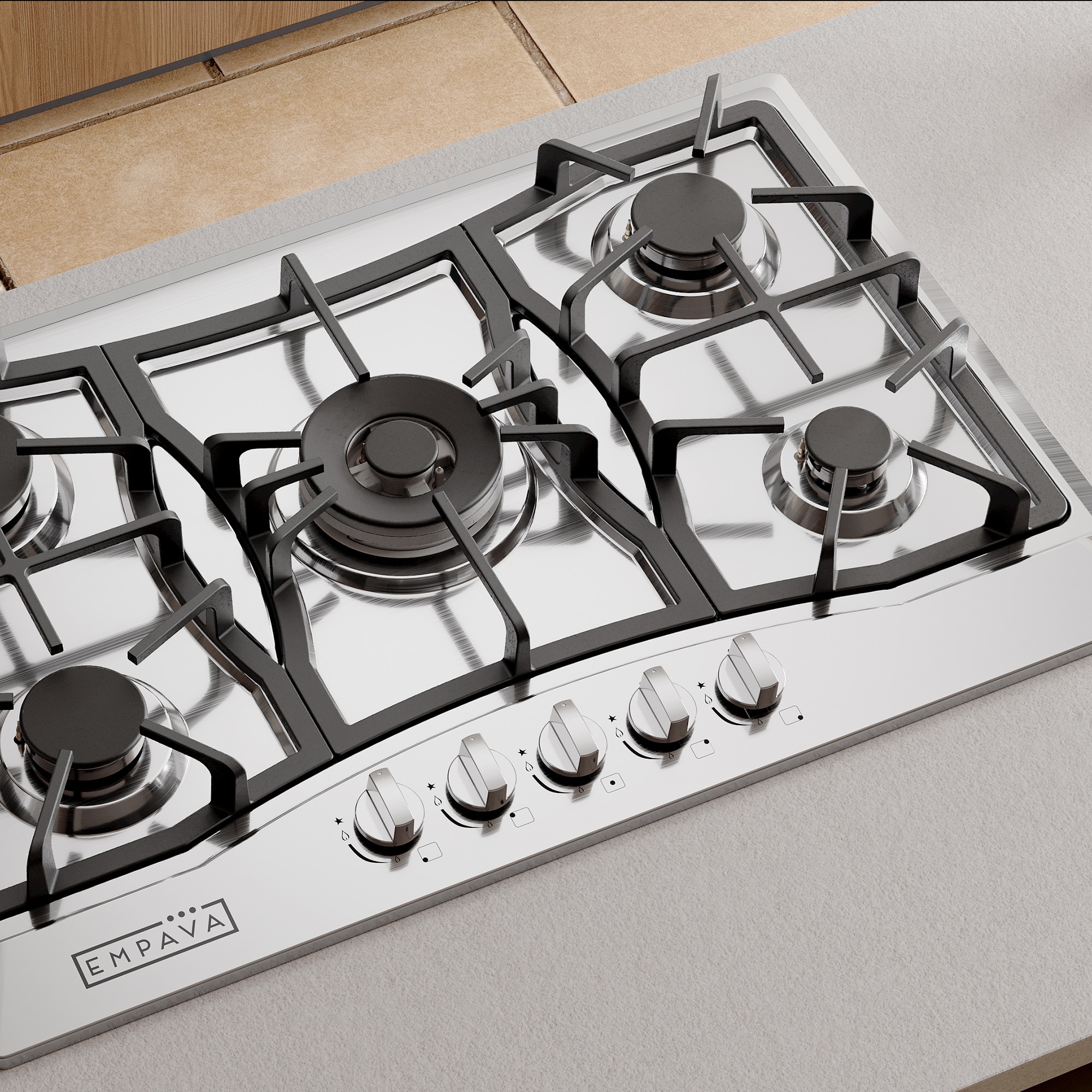 Empava 2024 NEW SALE 30-in 5 Burners Stainless Steel Gas Cooktop EPA ...