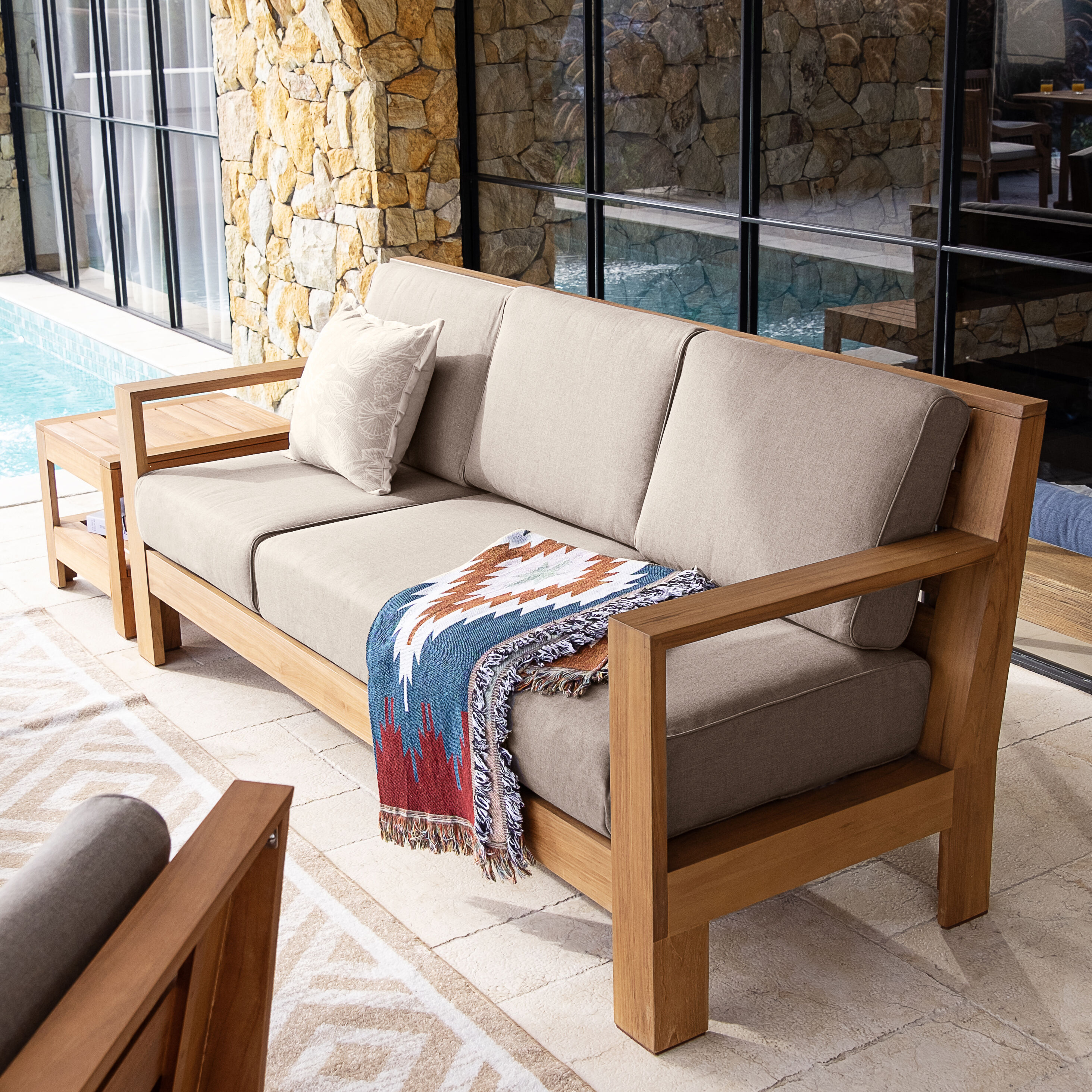 Cambridge Casual Logan 5 -Piece Patio Sofa Conversation Set with Gray ...