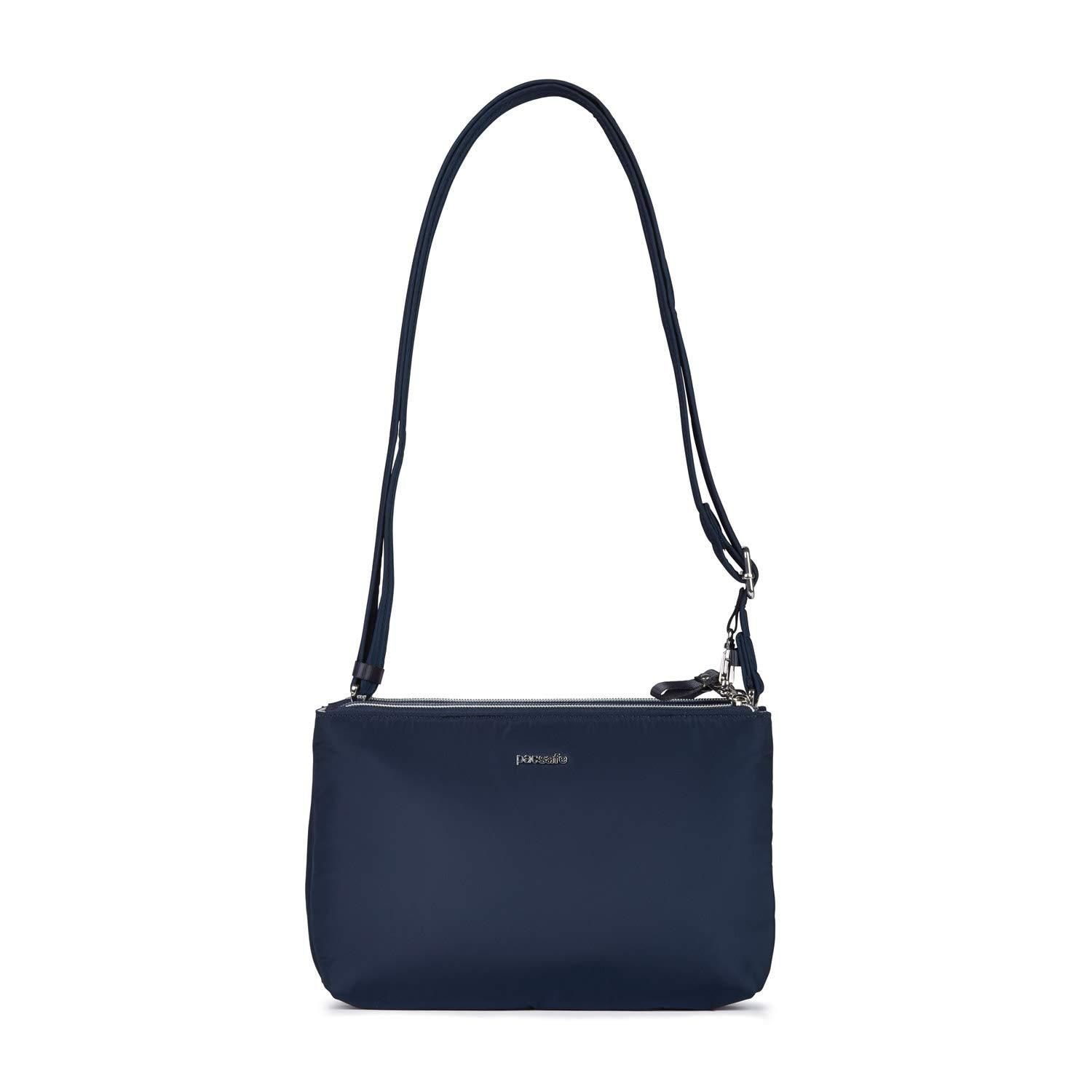 Pacsafe Stylesafe Double Zip Crossbody Navy in the Bags & Backpacks ...