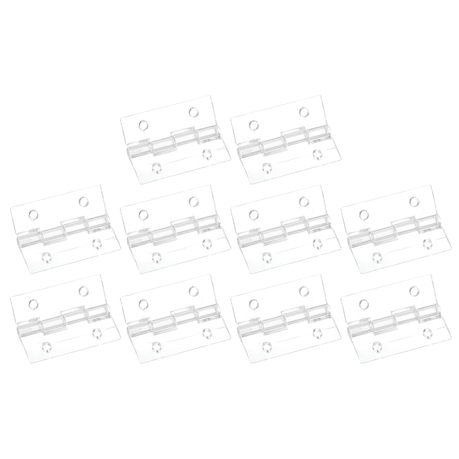 Unique Bargains 10Pcs Acrylic Hinges 1.8 x 1.38 Inch Mini Hardware ...