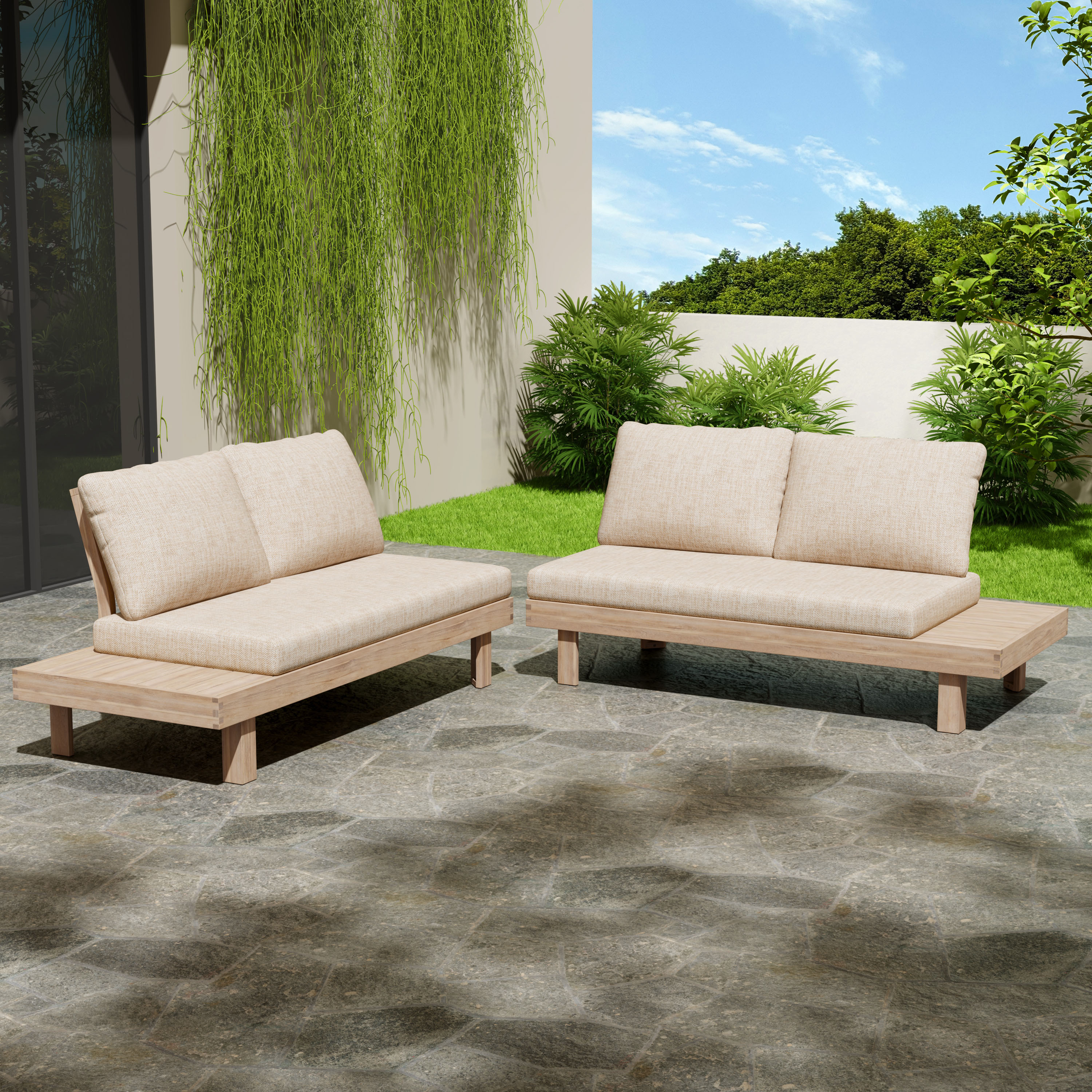 Christopher Knight Home Briarson Patio Solid Acacia Wood Full-Corner ...