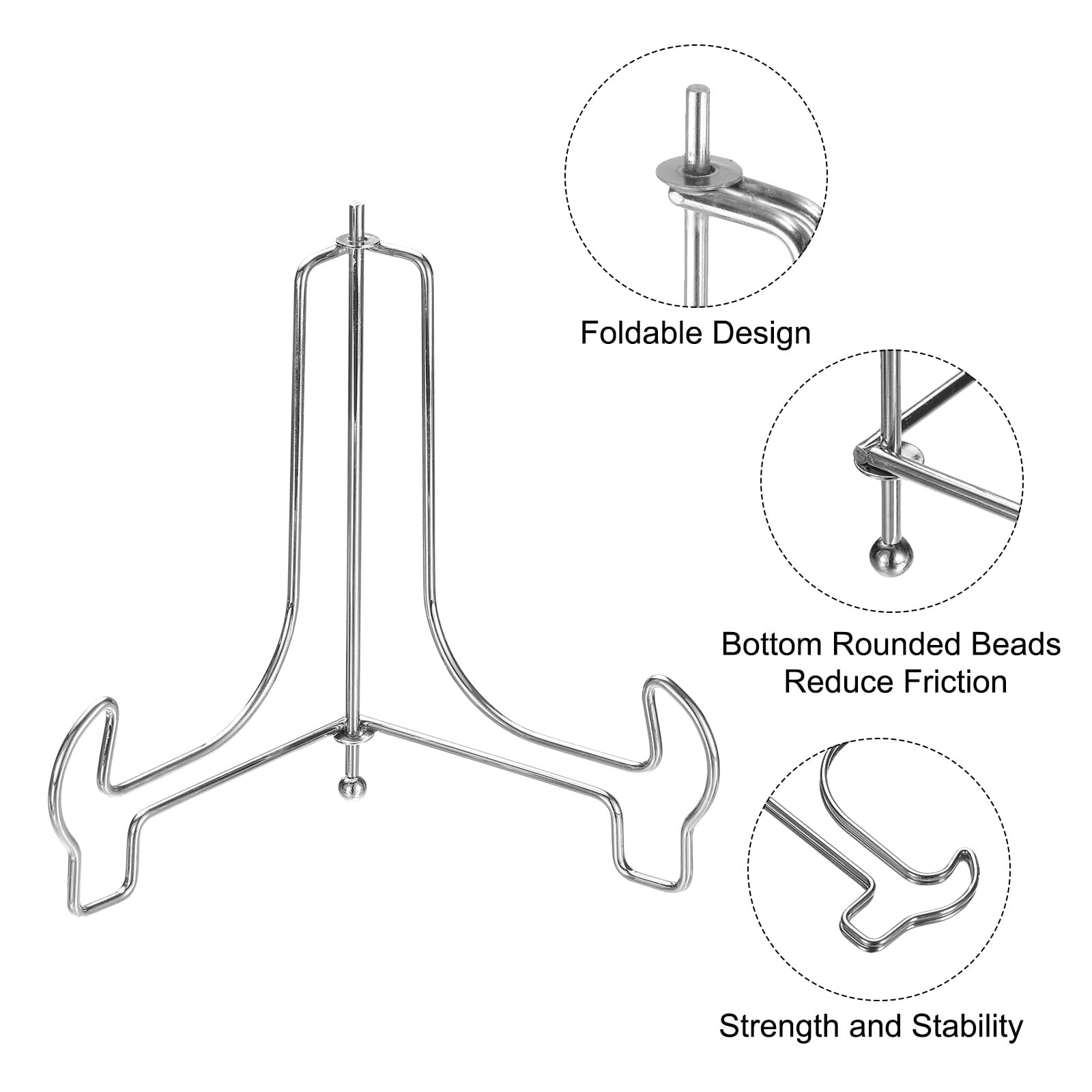 Unique Bargains 2pcs 6 Inch Plate Stand for Display Iron Decorative ...