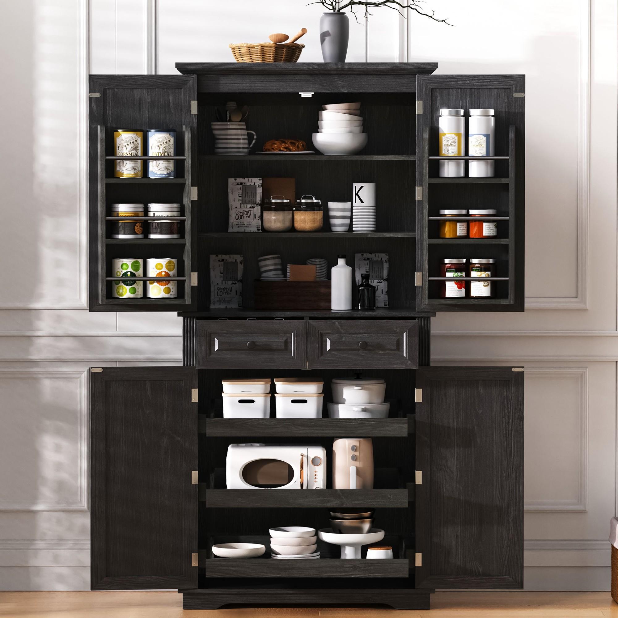 Bayfeve Contemporary/Modern Black Pantry in the Dining & Kitchen ...