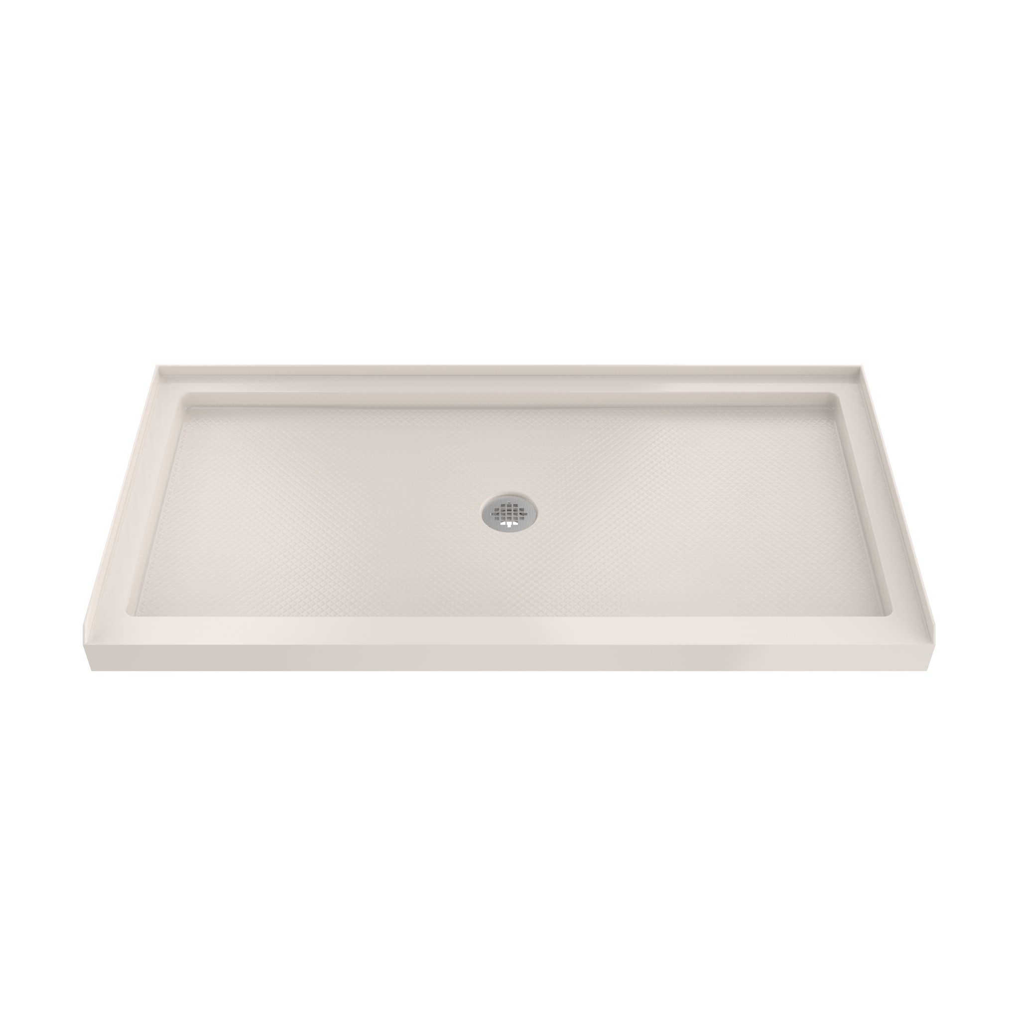 DreamLine SlimLine 60-in W x 32-in L Center Biscuit Single Threshold ...