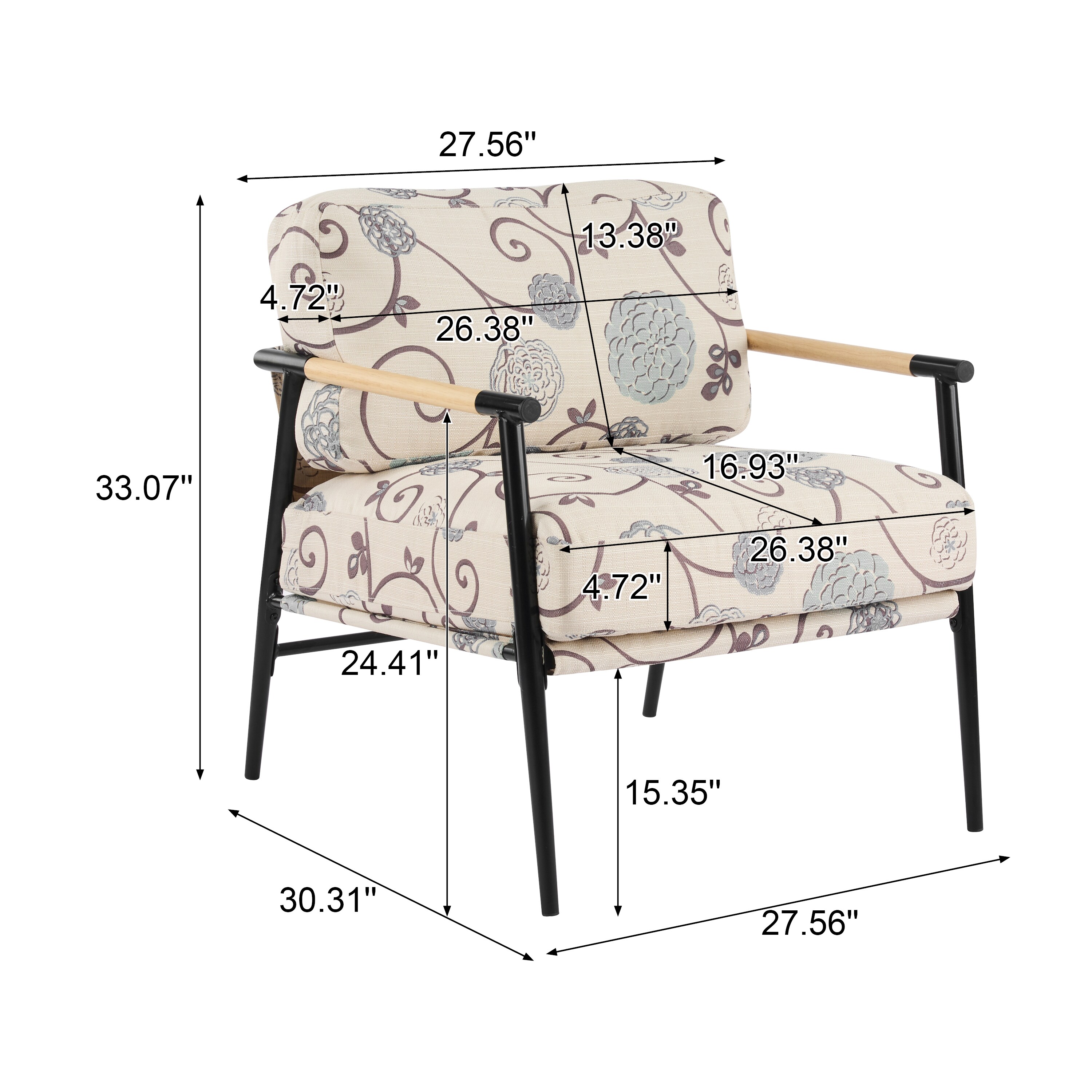 Christopher Knight Home Headly Modern Accent Chair with Plush Cushions ...