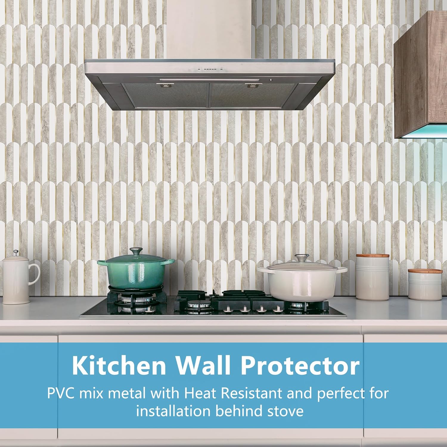 STICKGOO 10 Sheet Peel and Stick Fish Scale Metal Mosaic Backsplash ...