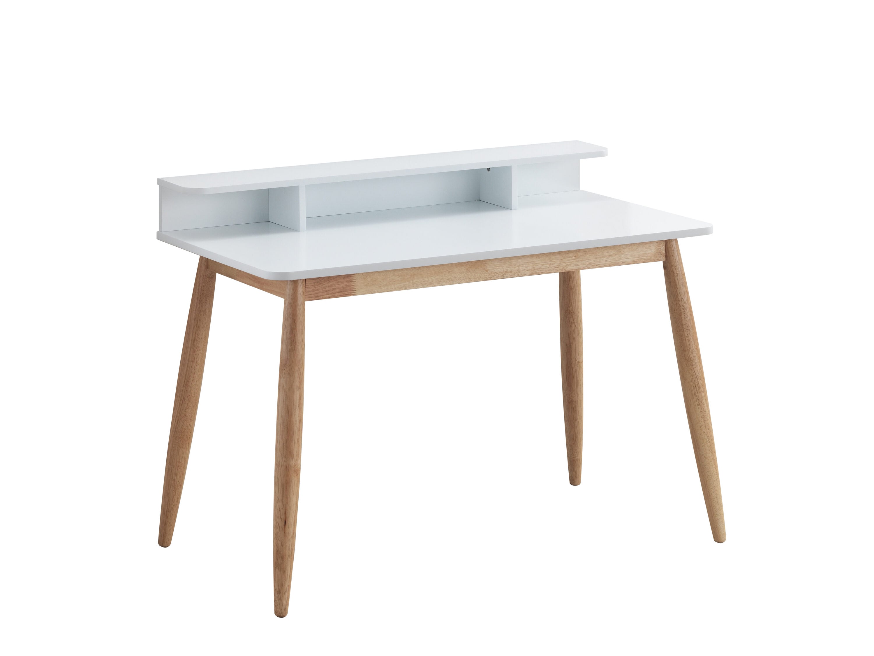 Maocao Hoom 43.3 in White Modern Contemporary Writing Desk Hutch Included in the Desks department at Lowes