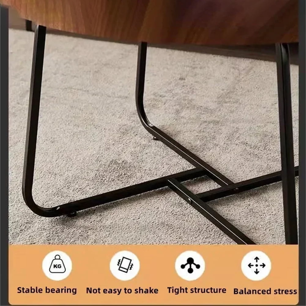 GAOMON Round Coffee Table Set of 2- Modern Fluted Side Tables- Stylish ...
