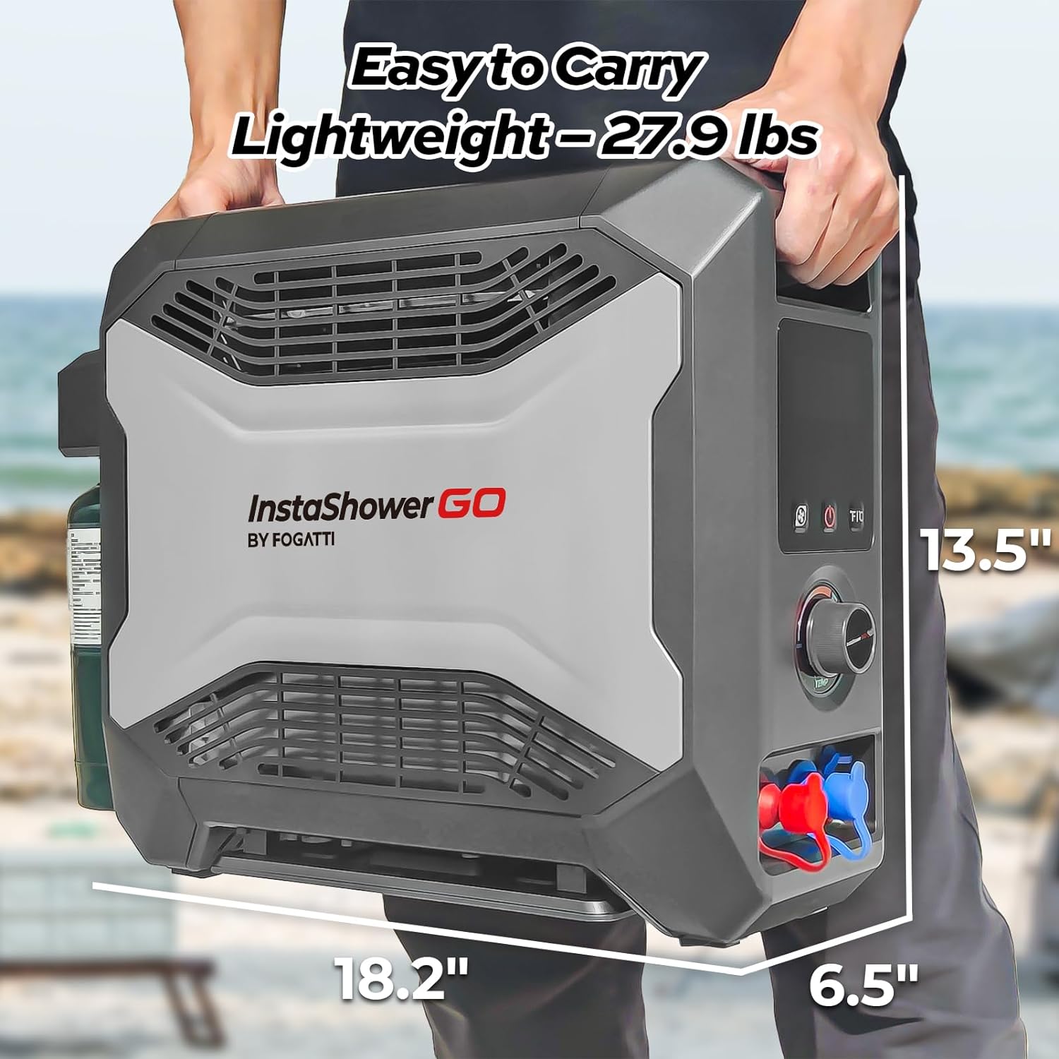 Fogatti Fogatti Portable Gas Water Heater, Instashower Go, Propane ...