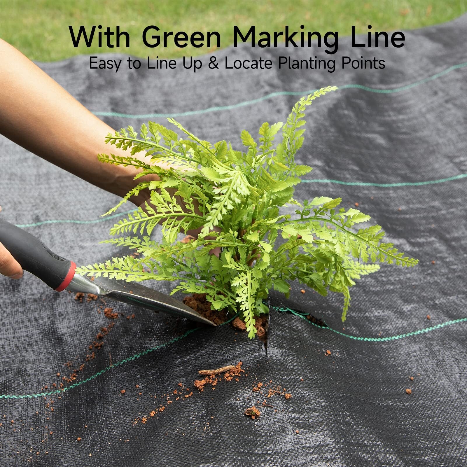 Lukvuzo 1 Roll 3FT x 100FT Heavy Duty Weed Barrier Landscape Fabric 3 ...