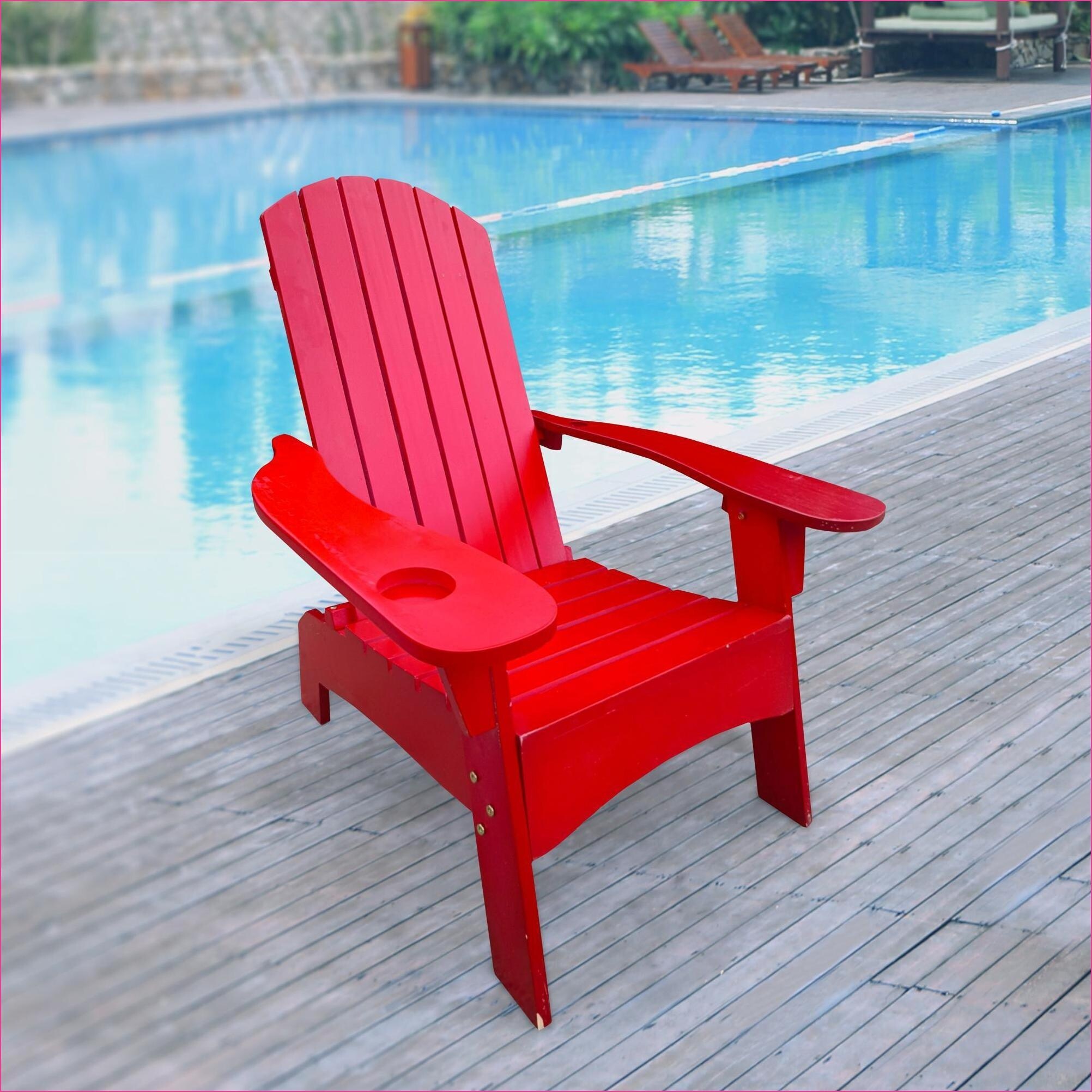 Watnature Solid Wood Adirondack Accent Chair for Adults Indoor Outdoor ...
