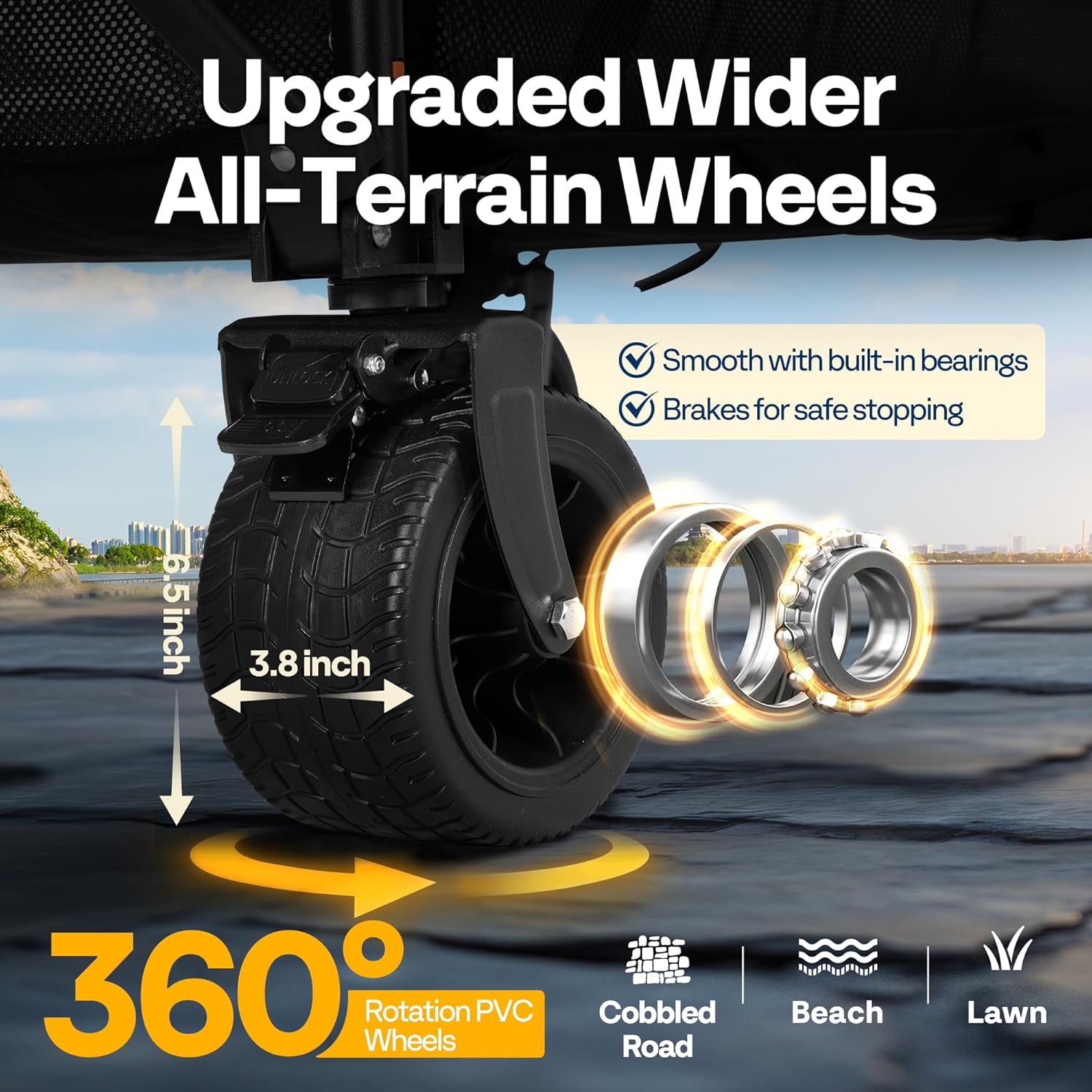 OOU Double decker truck with brakes 440-pound large capacity truck ...