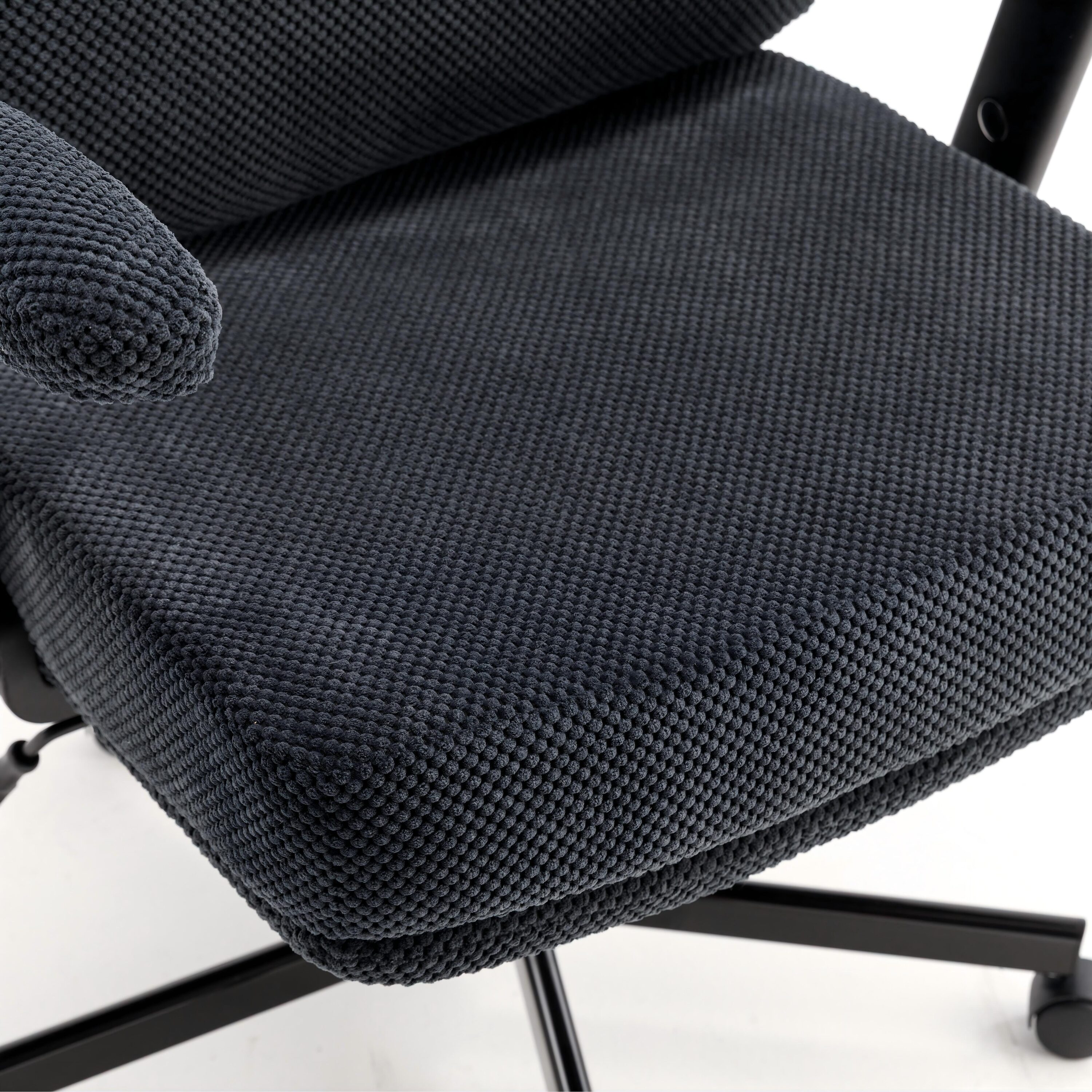 Zyerch ExtraWide CrossLegged Swivel Chair 24in Wide Seat FlipUp Arms ...