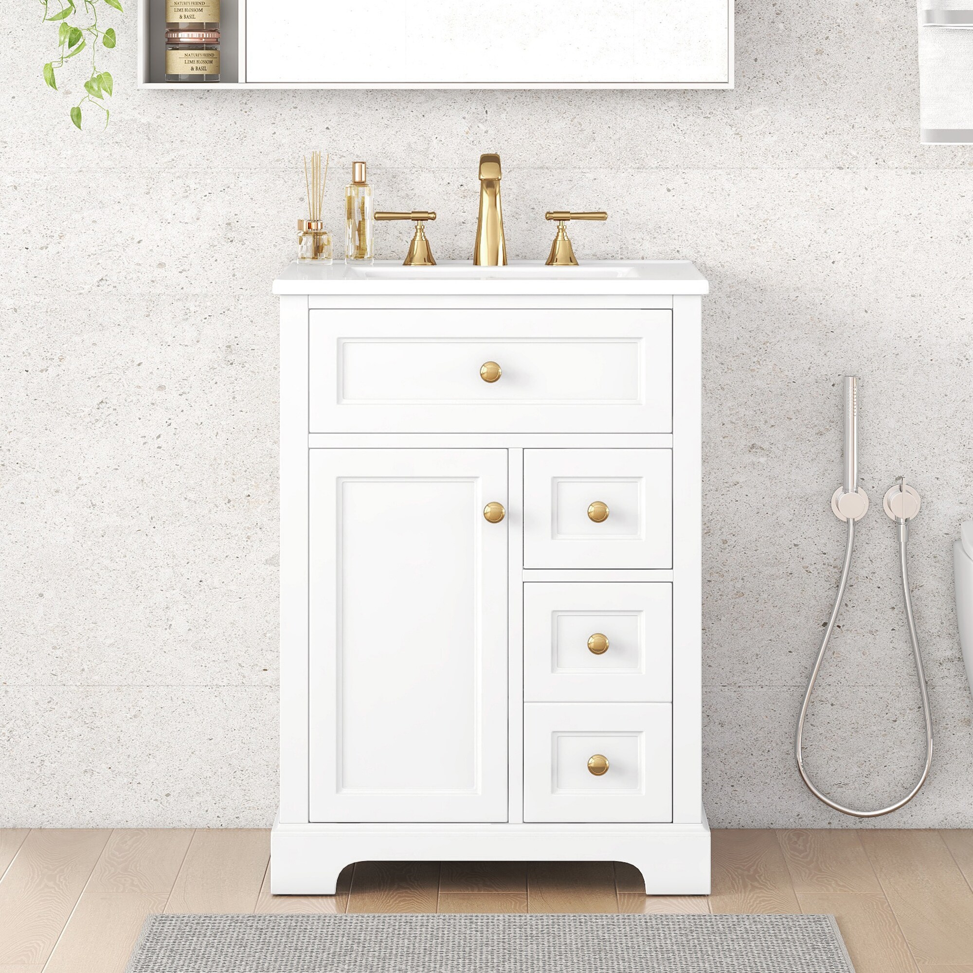 GDFStudio Harrington 24 in. Freestanding Bathroom Vanity with ...